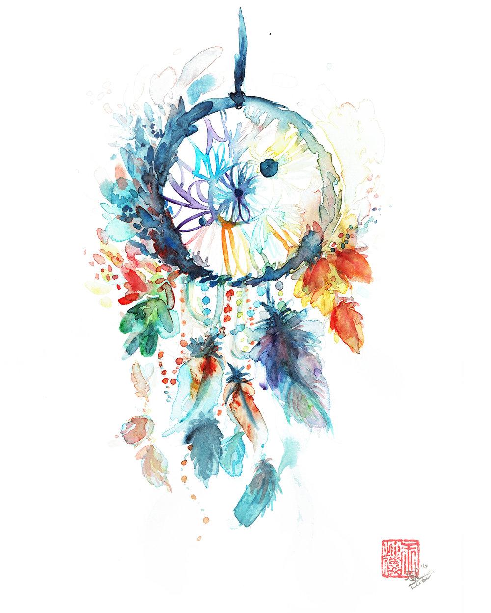 Watercolor Dream Catcher Wallpapers - Top Free Watercolor Dream Catcher ...
