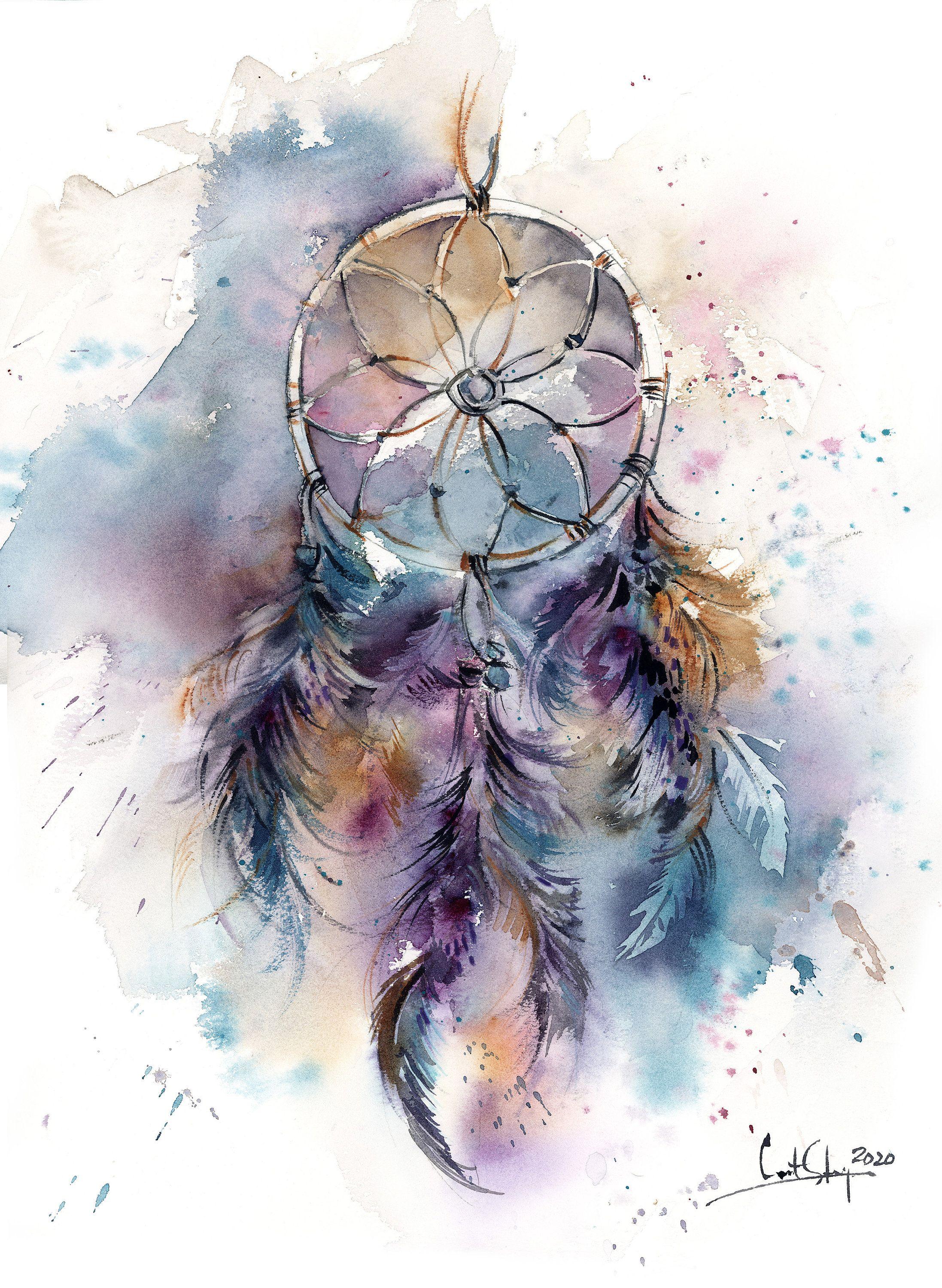 Watercolor Dream Catcher Wallpapers - Top Free Watercolor Dream Catcher ...