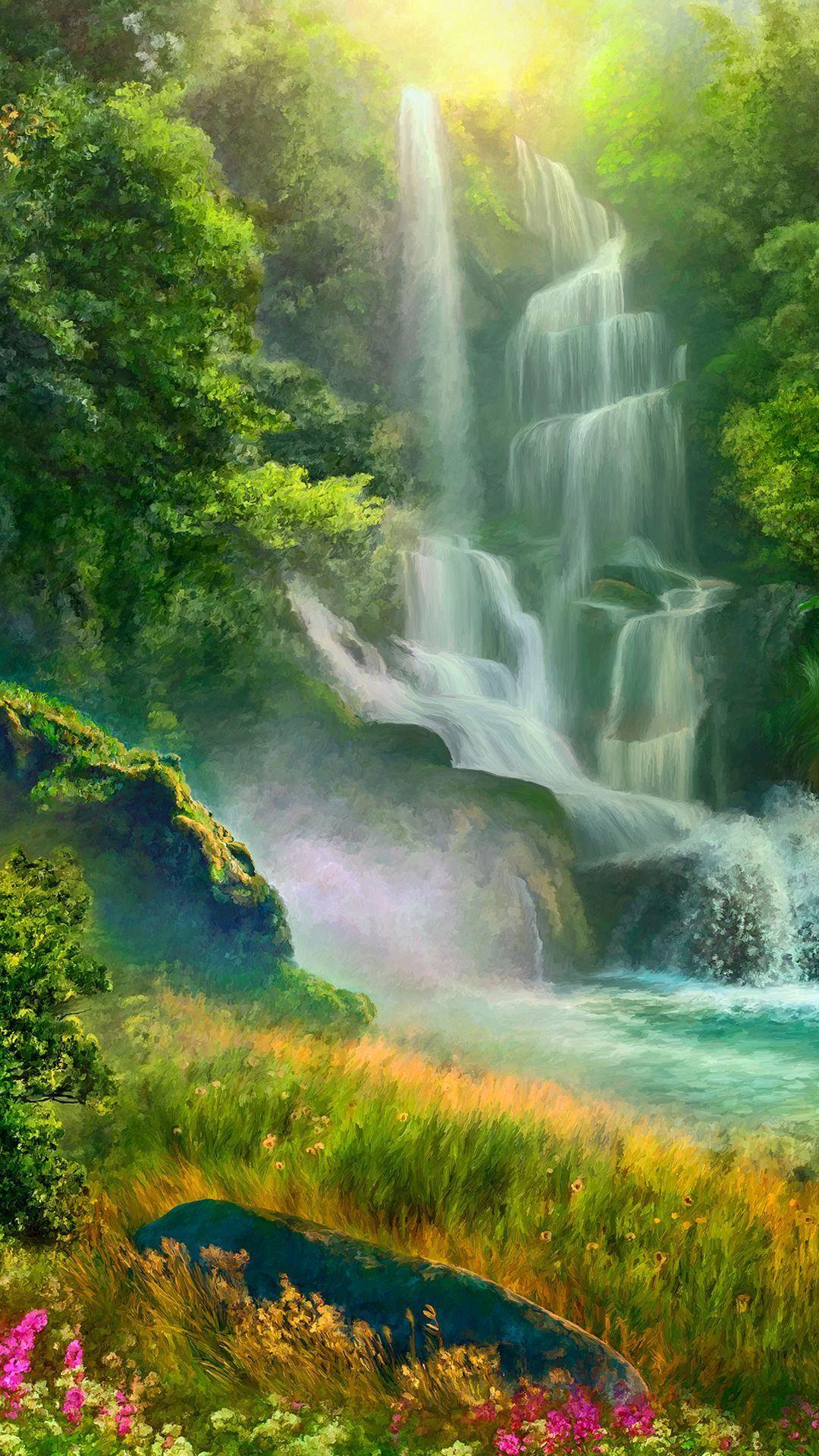 Portrait Waterfall Wallpapers - Top Free Portrait Waterfall Backgrounds ...