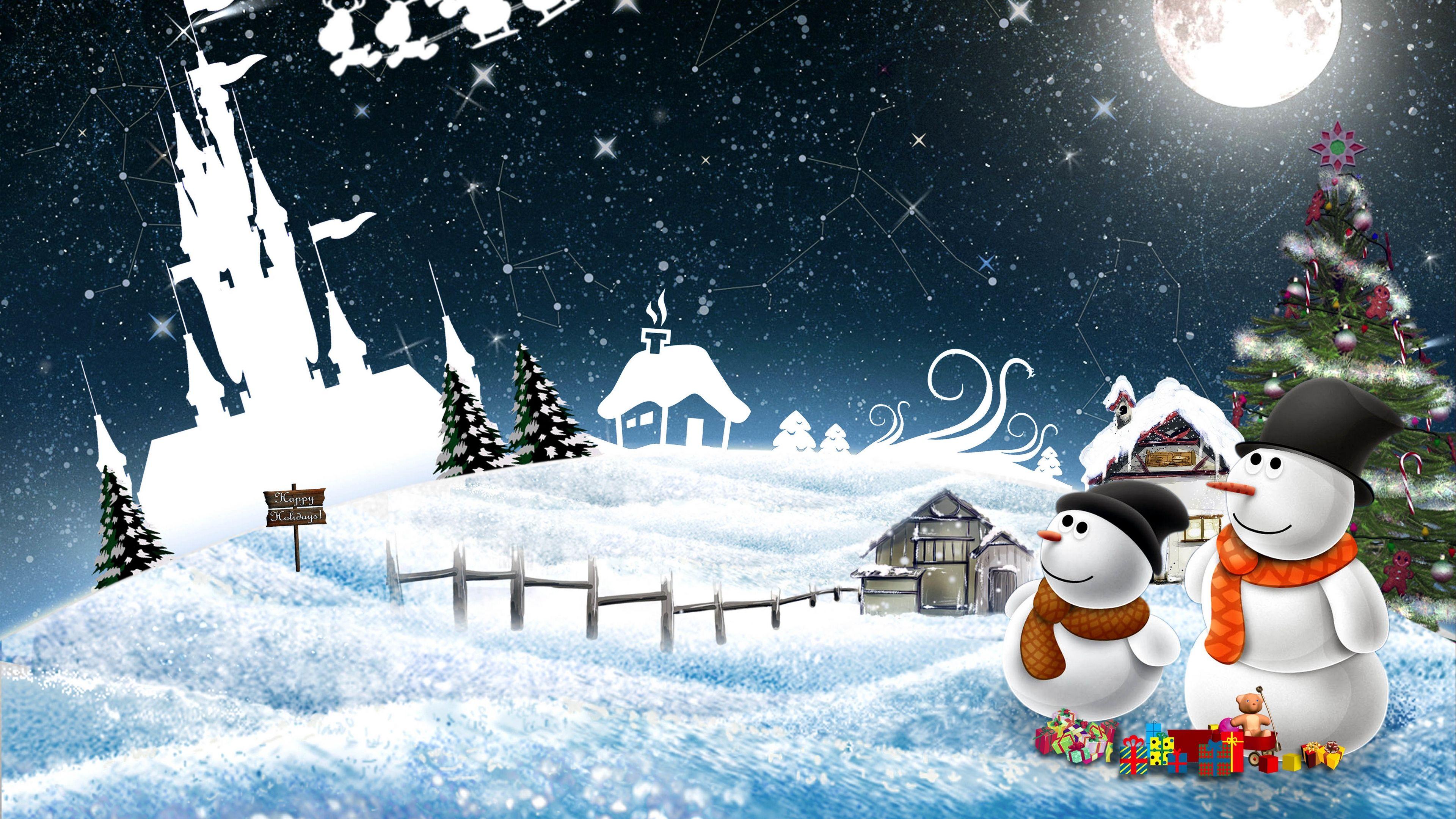 Snowman 4K Wallpapers - Top Free Snowman 4K Backgrounds - WallpaperAccess