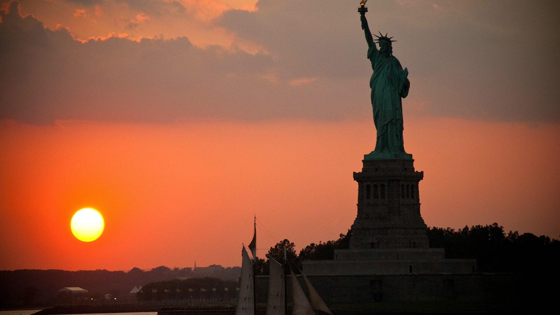 Statue of Liberty Sunset Wallpapers - Top Free Statue of Liberty Sunset ...