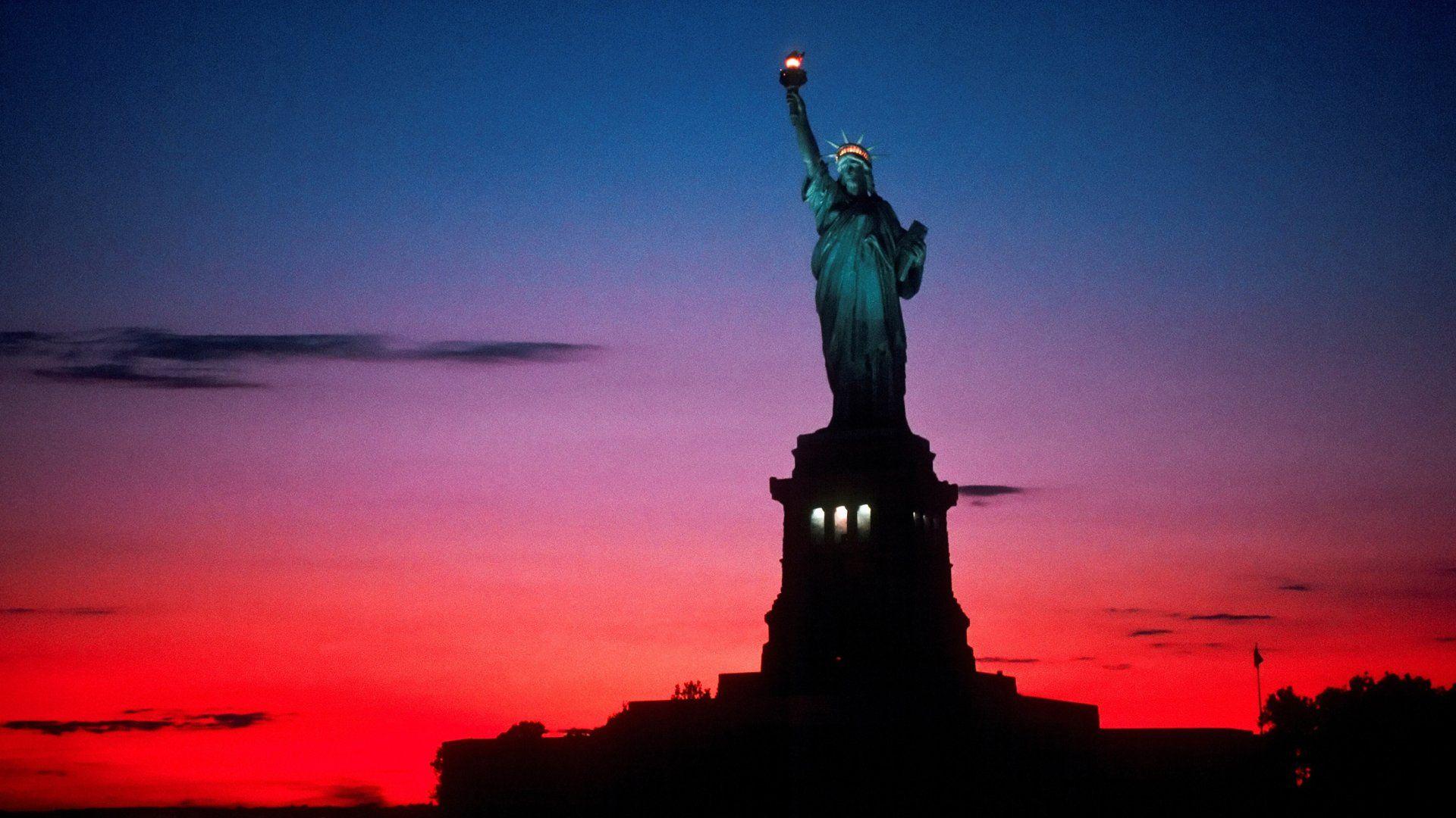 Statue of Liberty Sunset Wallpapers - Top Free Statue of Liberty Sunset ...