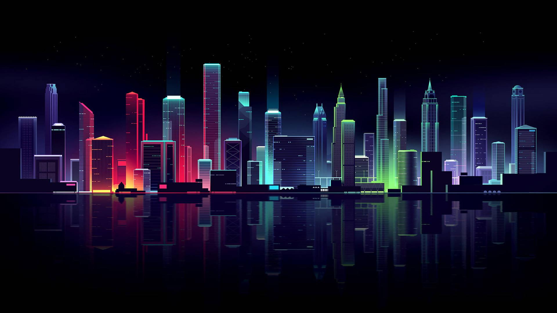 Neon City Skyline Wallpapers - Top Free Neon City Skyline Backgrounds ...