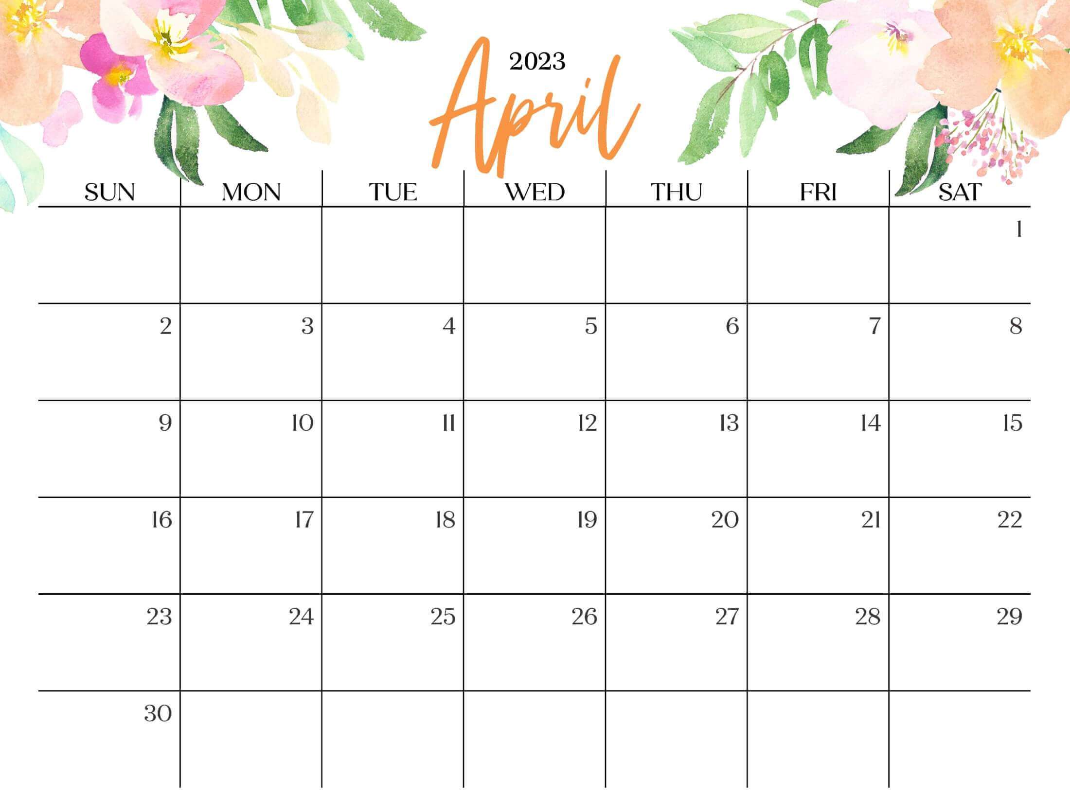 April 2023 Calendar Wallpapers - Top Free April 2023 Calendar ...