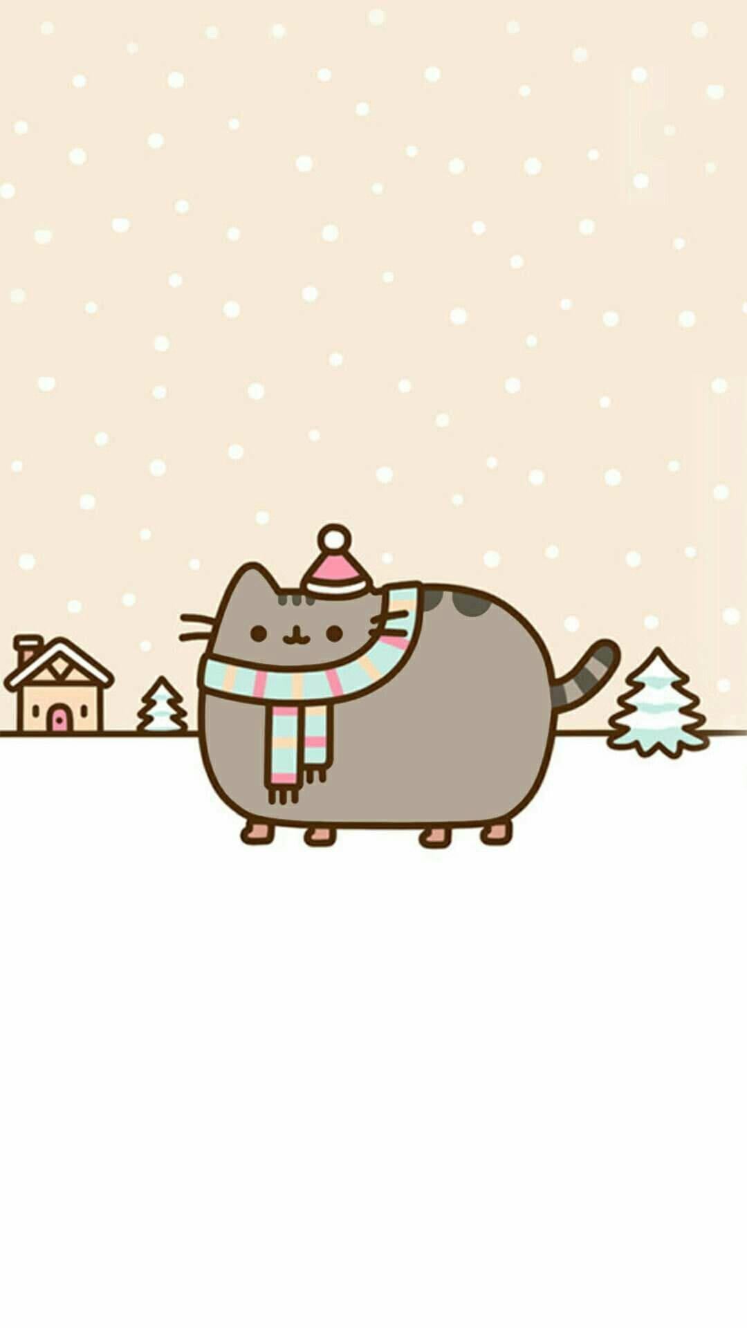Pusheen Winter Wallpapers - Top Free Pusheen Winter Backgrounds ...