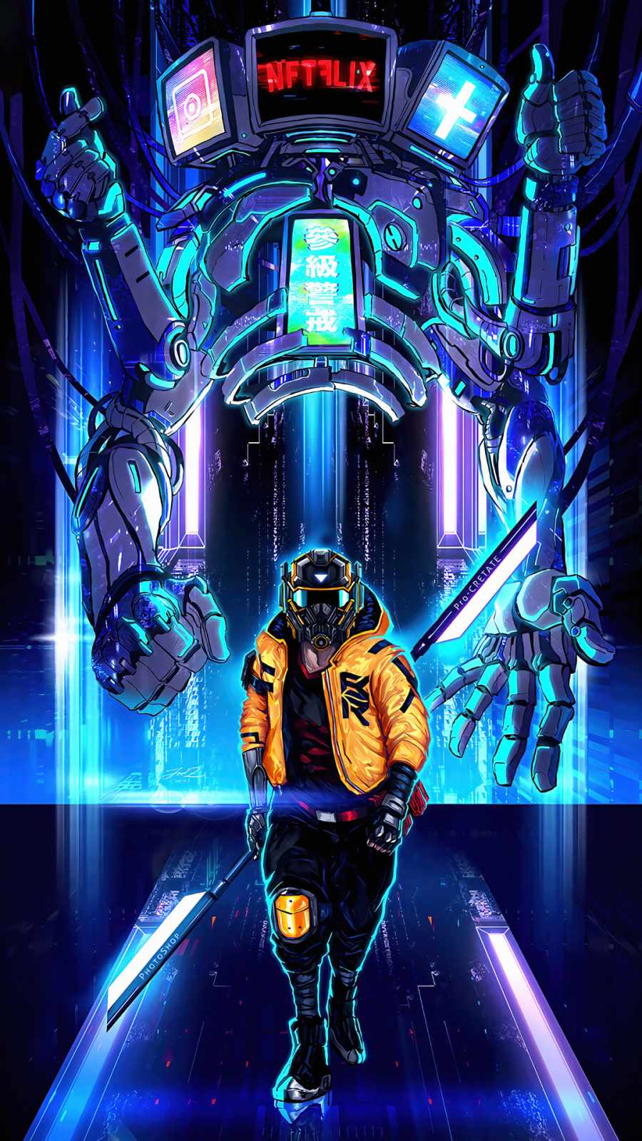 Neon Cyber iPhone Wallpapers - Top Free Neon Cyber iPhone Backgrounds ...