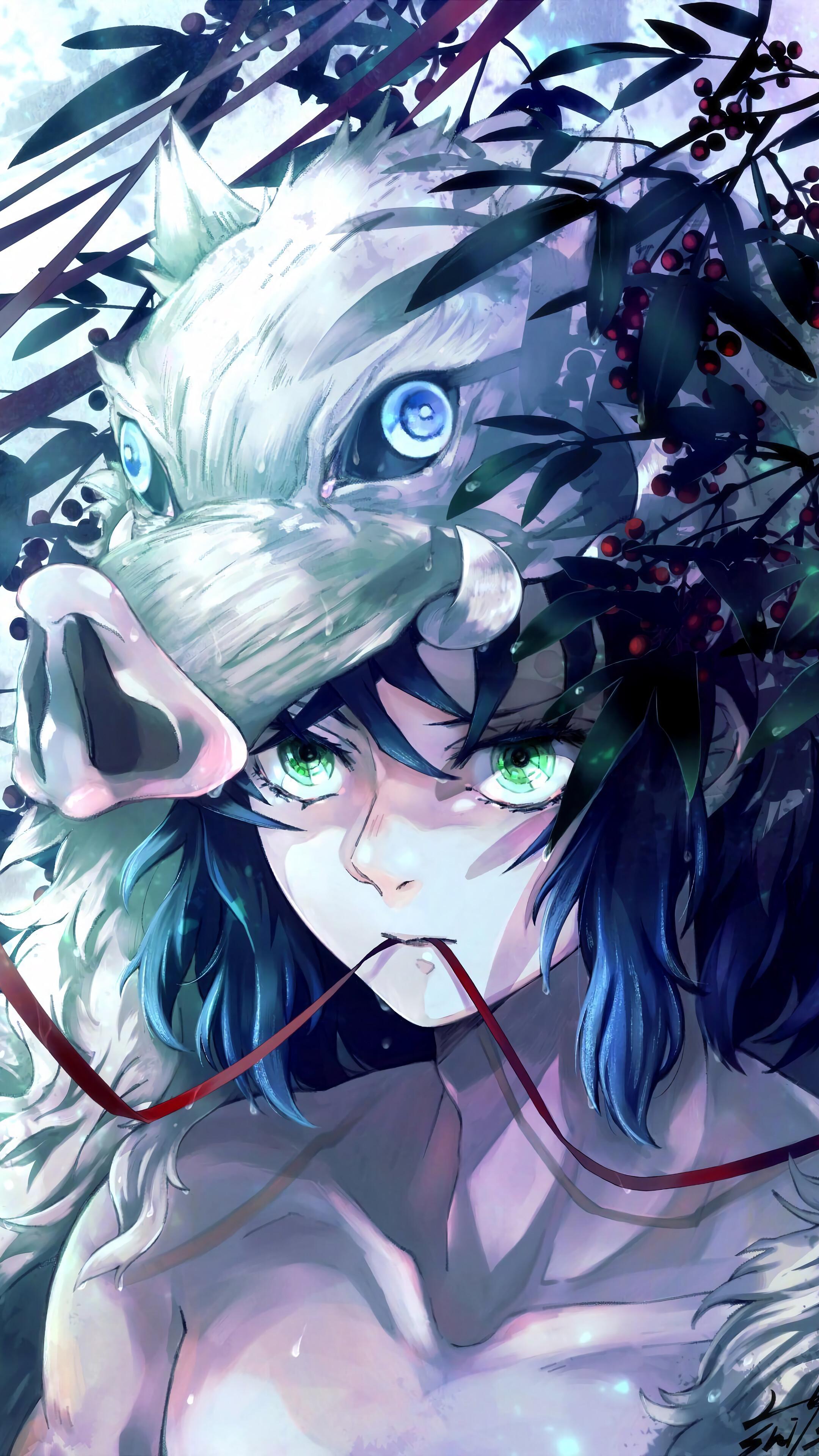 Demon Slayer Inosuke Face Wallpapers - Top Free Demon Slayer Inosuke ...