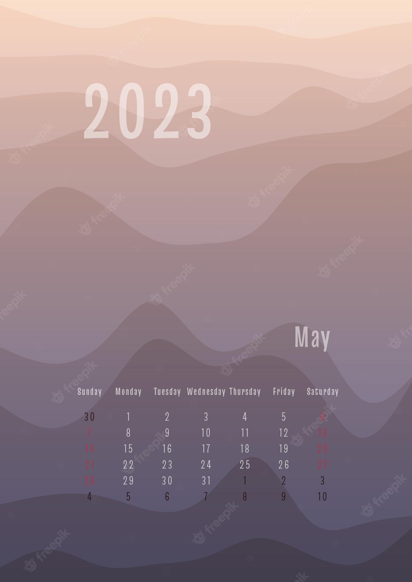 May 2023 Calendar Wallpapers - Top Free May 2023 Calendar Backgrounds ...