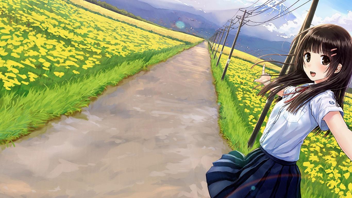 Anime Flower Field Wallpapers - Top Free Anime Flower Field Backgrounds ...