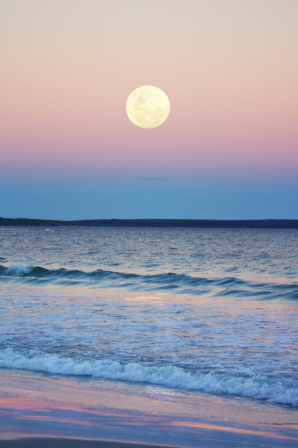 Moon Over Ocean Wallpapers - Top Free Moon Over Ocean Backgrounds ...