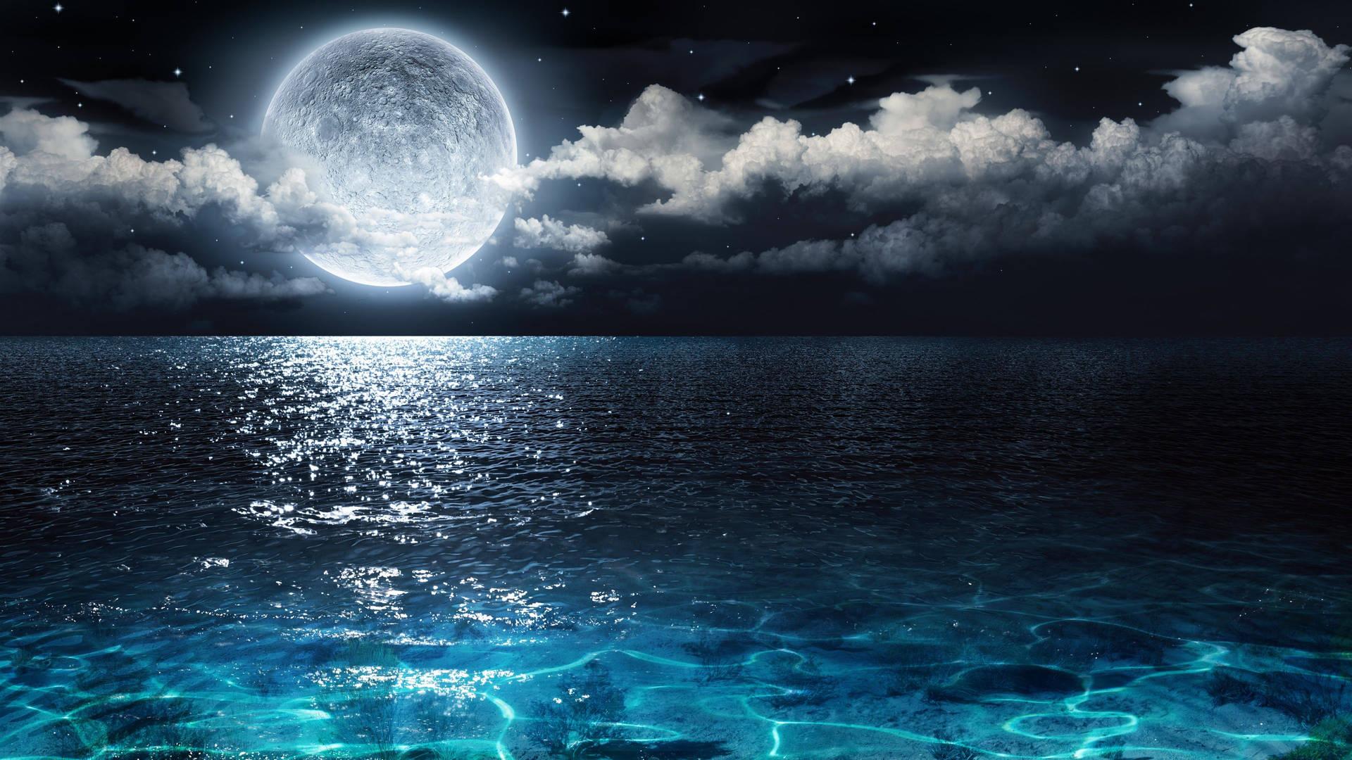 Moon Over Ocean Wallpapers - Top Free Moon Over Ocean Backgrounds ...