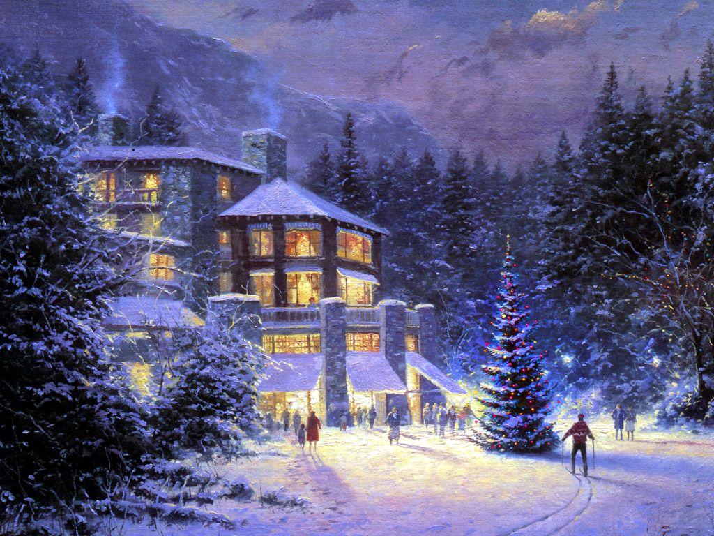 Thomas Kinkade Winter Desktop Wallpapers - Top Free Thomas Kinkade ...