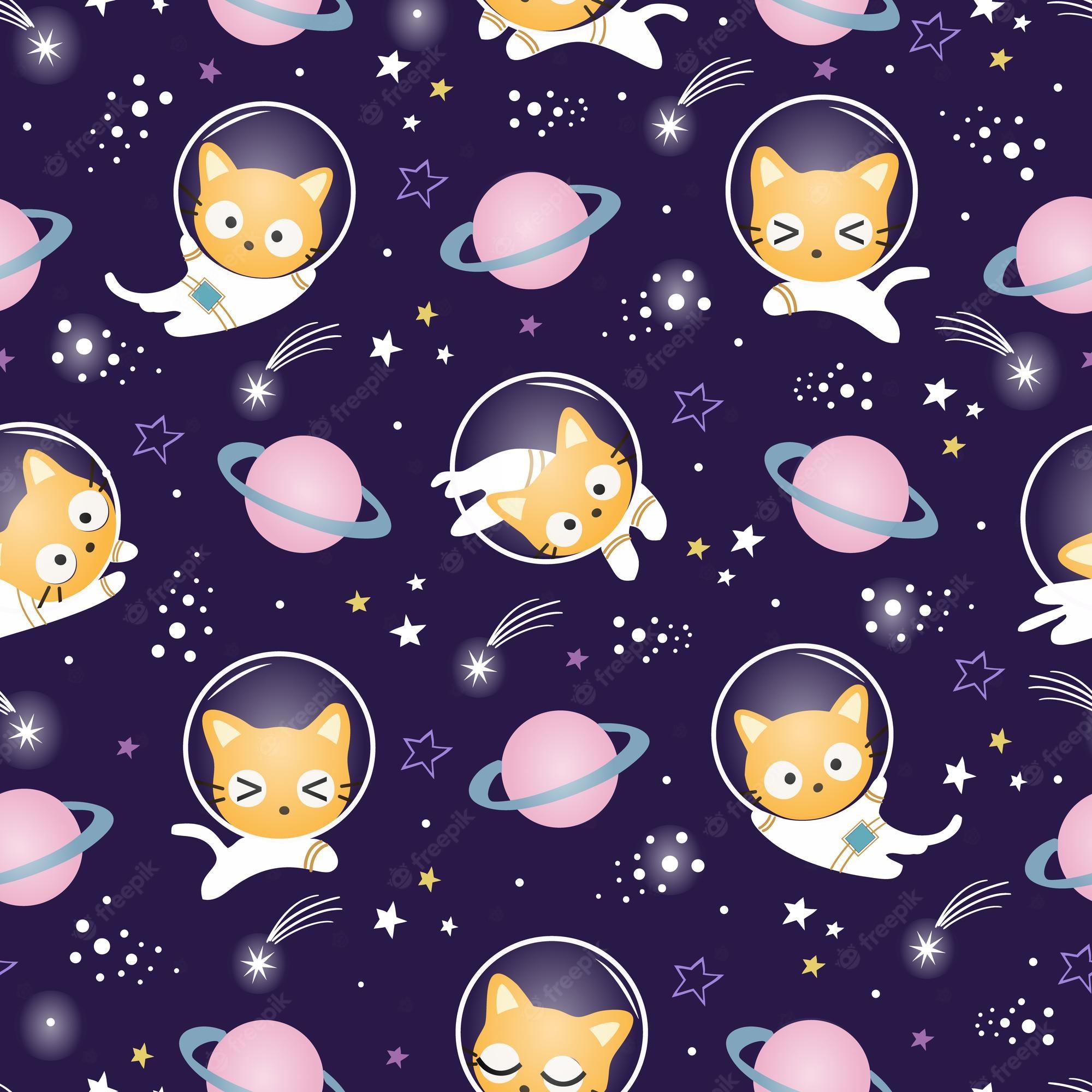 Kawaii Animal Space Wallpapers - Top Free Kawaii Animal Space ...