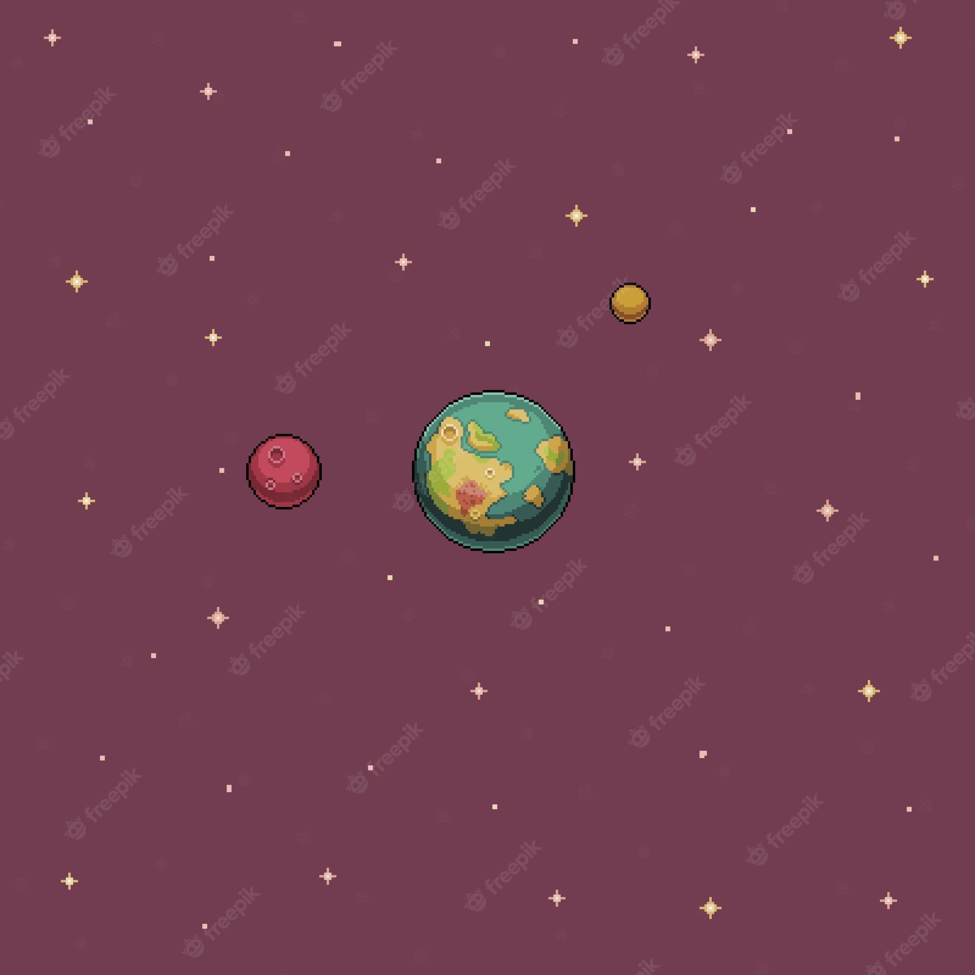 Pixel Art Space Wallpapers - Top Free Pixel Art Space Backgrounds ...