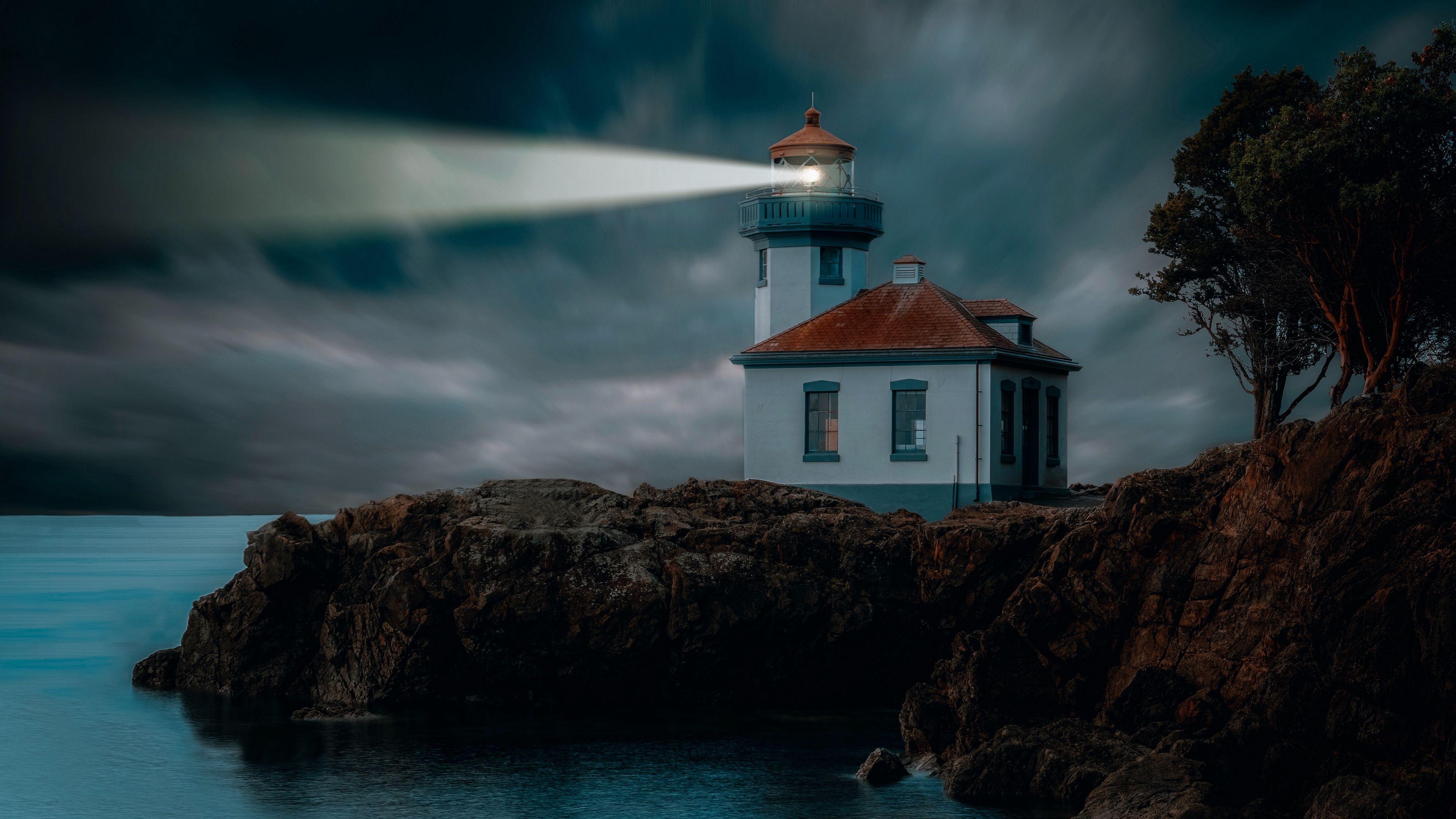 Lighthouse Night 4K Wallpapers - Top Free Lighthouse Night 4K ...