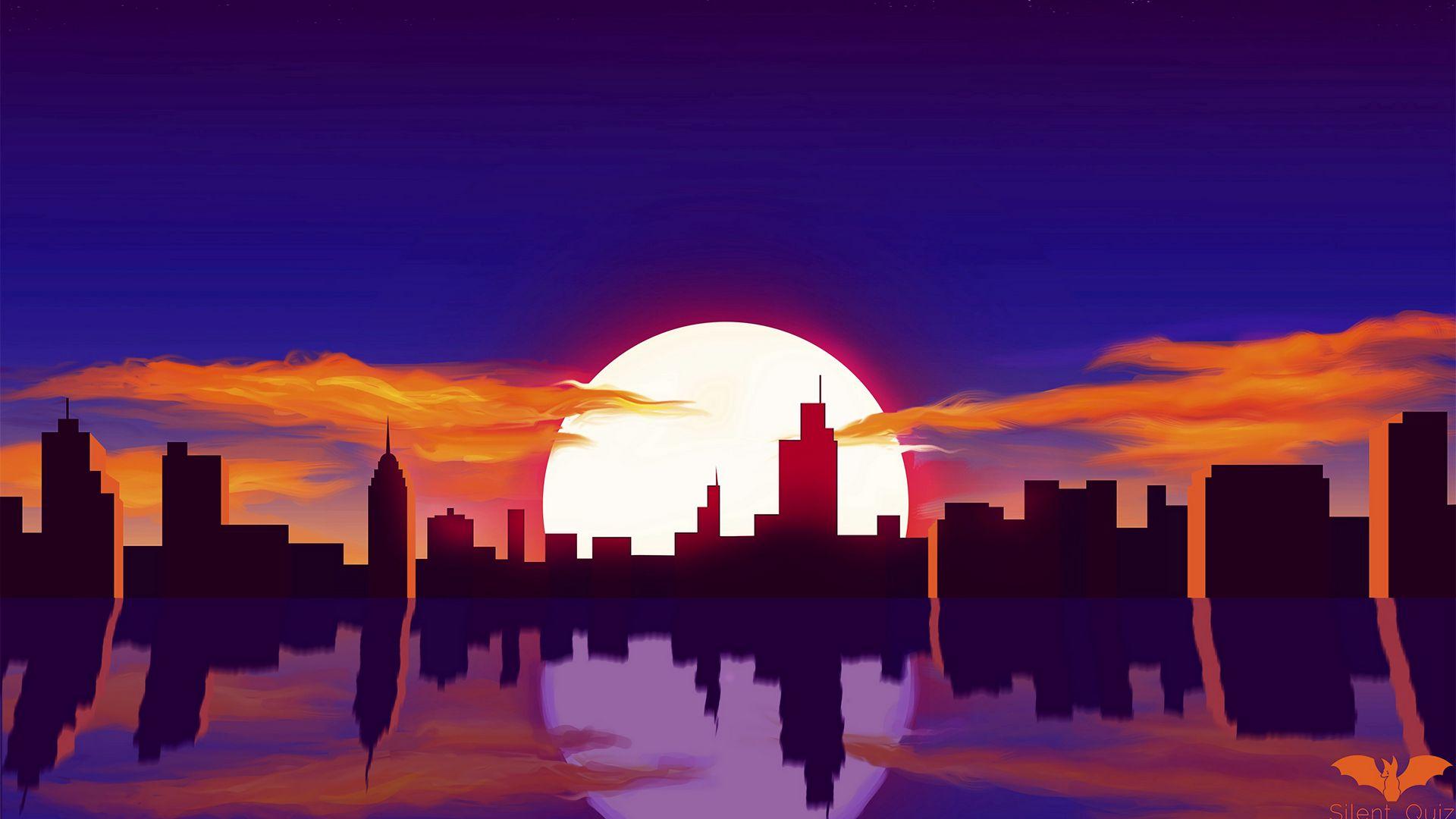 City Sunset 1920x1080 Wallpapers - Top Free City Sunset 1920x1080 ...