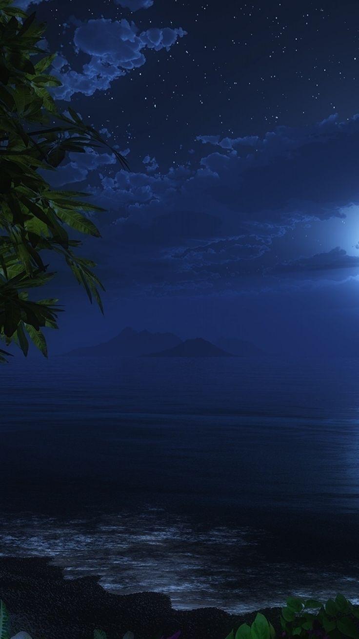 Blue Night Ocean Wallpapers - Top Free Blue Night Ocean Backgrounds ...