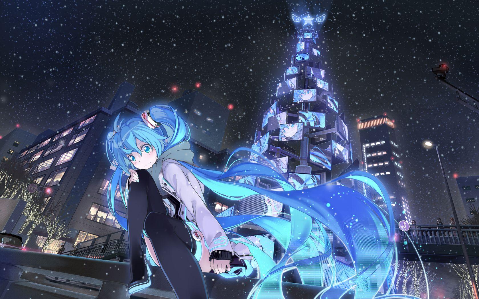 Miku Christmas Anime Wallpapers - Top Free Miku Christmas Anime ...