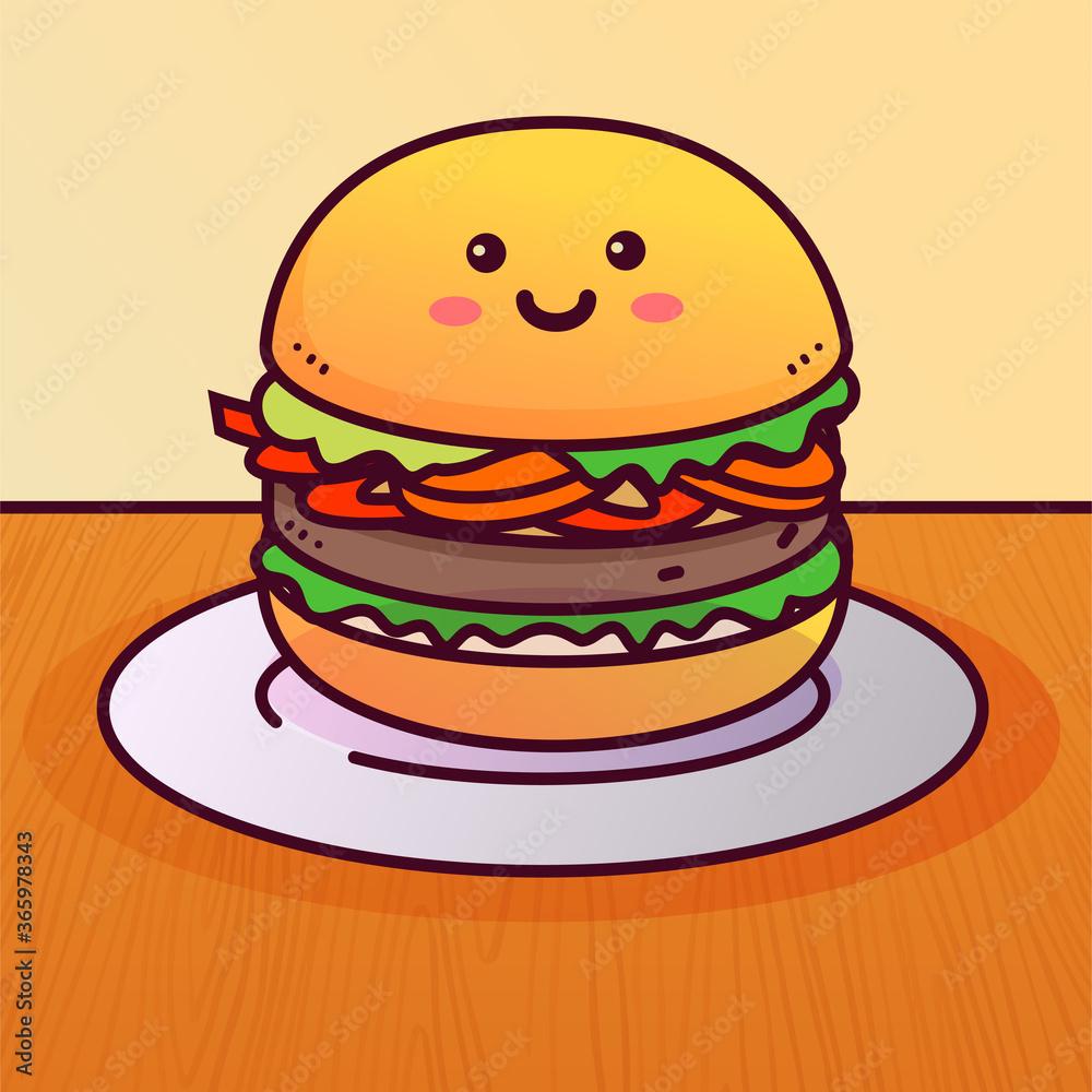 Cartoon Hamburger Wallpapers - Top Free Cartoon Hamburger Backgrounds ...