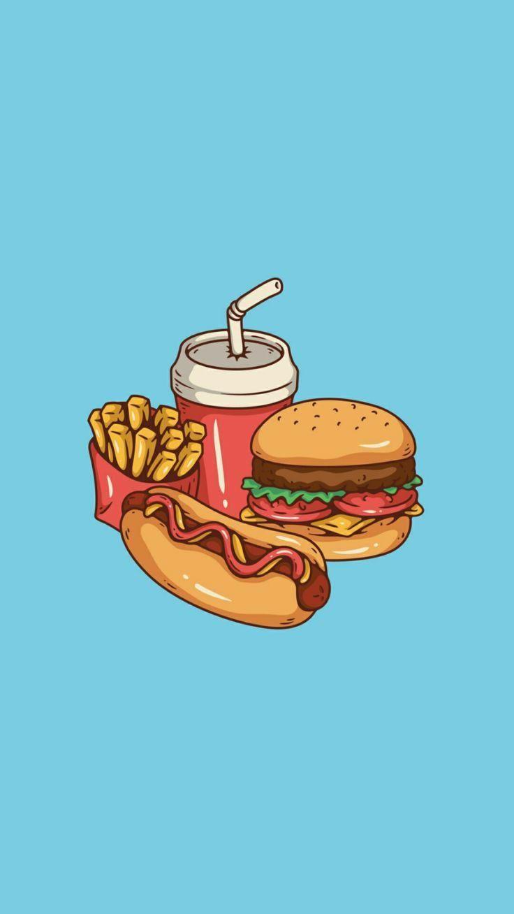 Cartoon Hamburger Wallpapers - Top Free Cartoon Hamburger Backgrounds ...