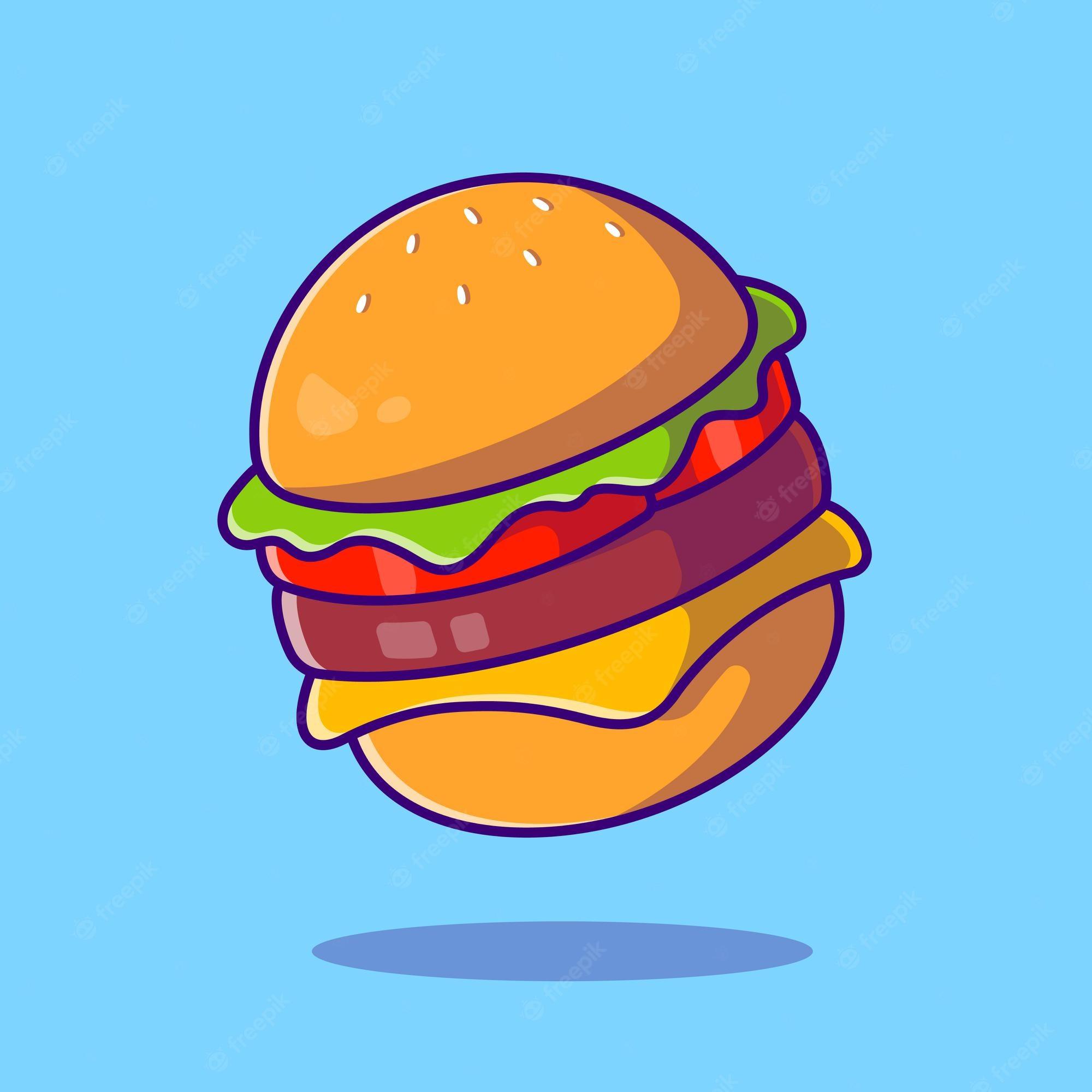 Cartoon Hamburger Wallpapers - Top Free Cartoon Hamburger Backgrounds ...