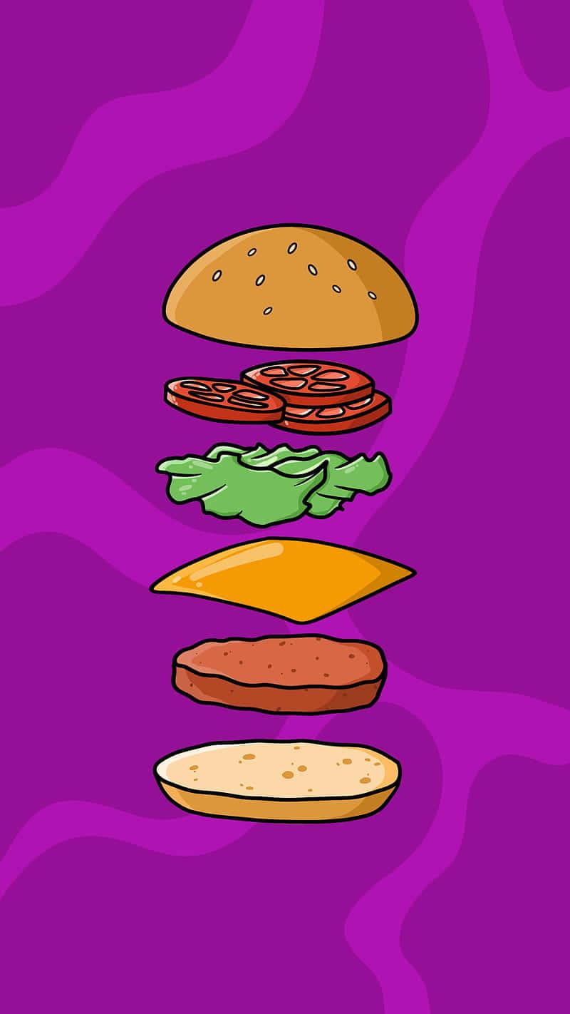 Cartoon Hamburger Wallpapers - Top Free Cartoon Hamburger Backgrounds ...