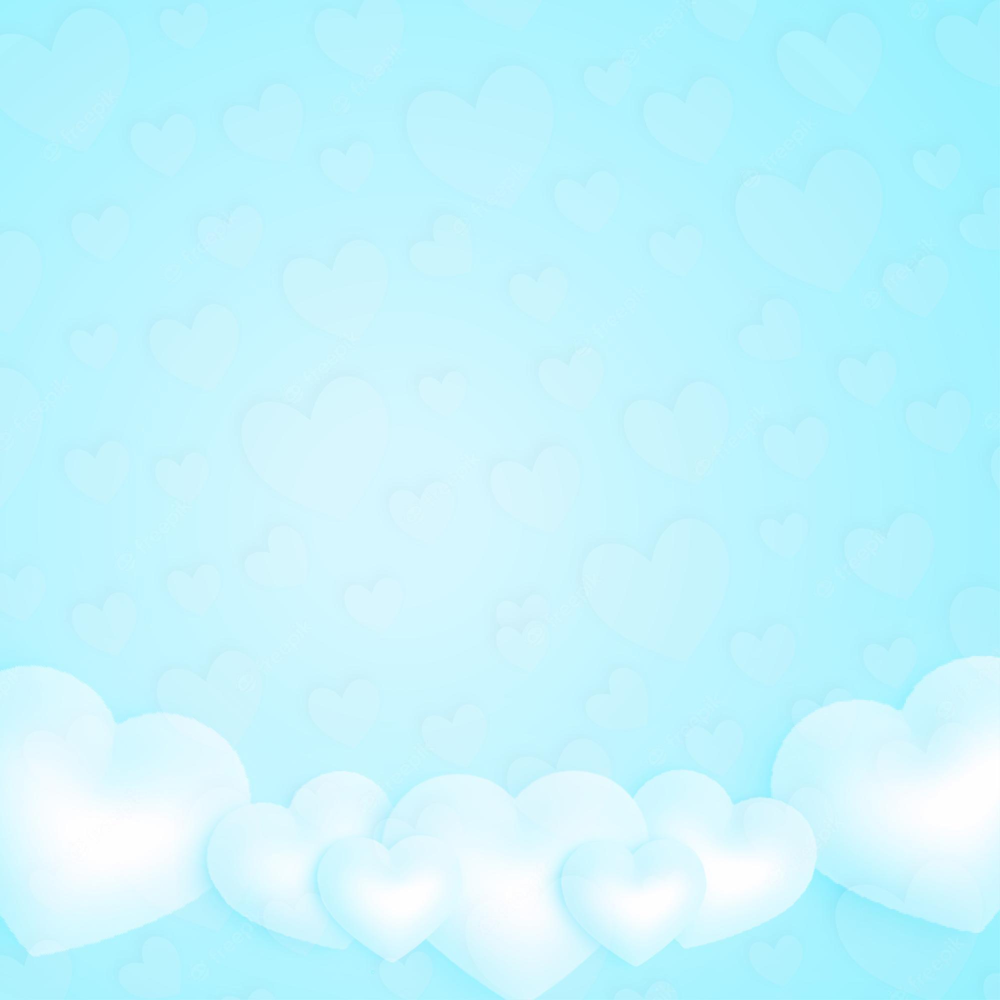 Light Blue Heart Wallpapers - Top Free Light Blue Heart Backgrounds ...