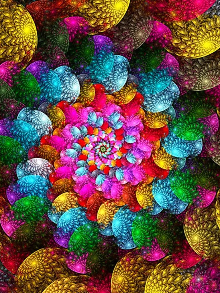 Rainbow Fractal Wallpapers - Top Free Rainbow Fractal Backgrounds ...