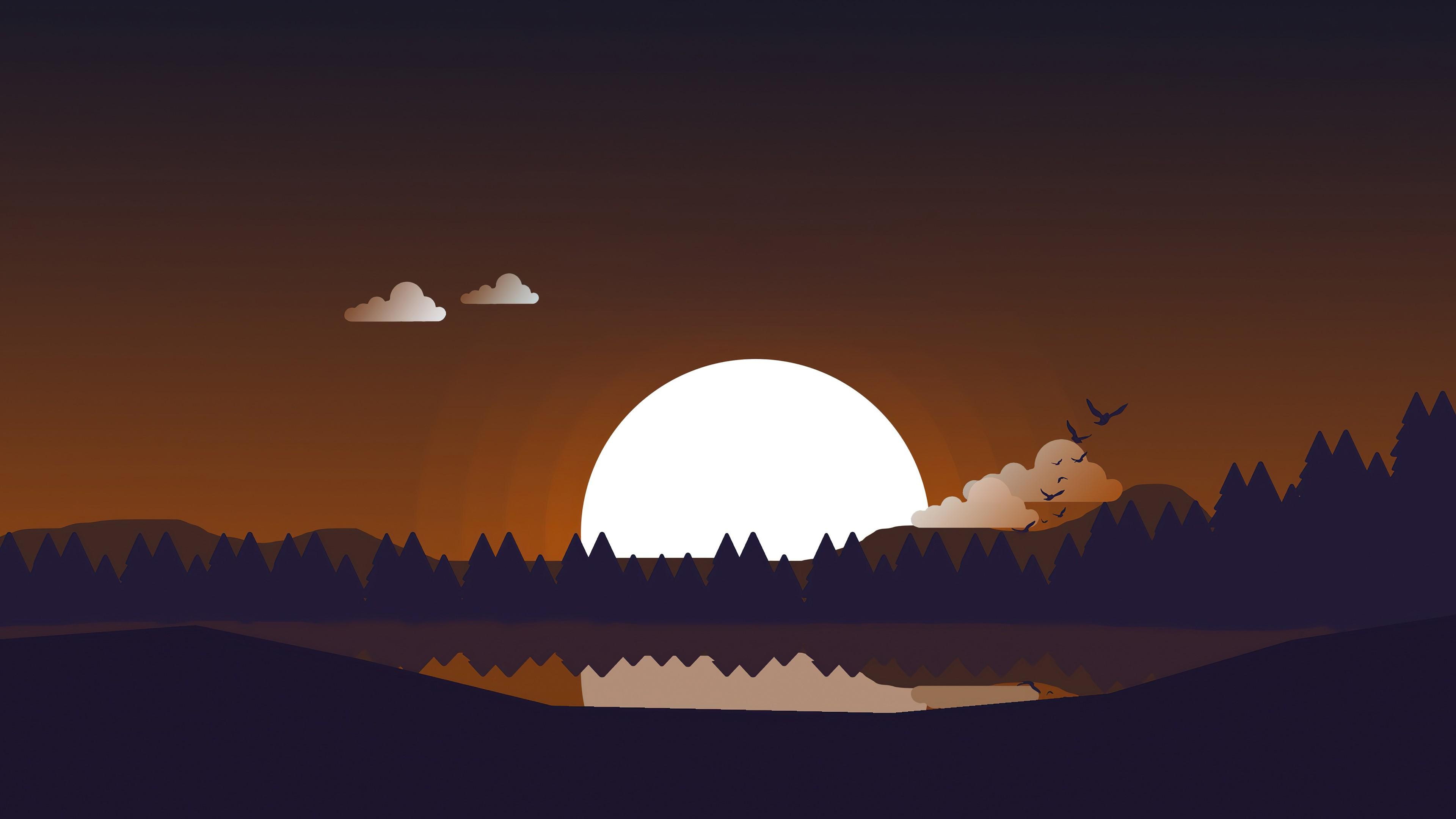 Minimalist Sunset Desktop Wallpapers - Top Free Minimalist Sunset ...