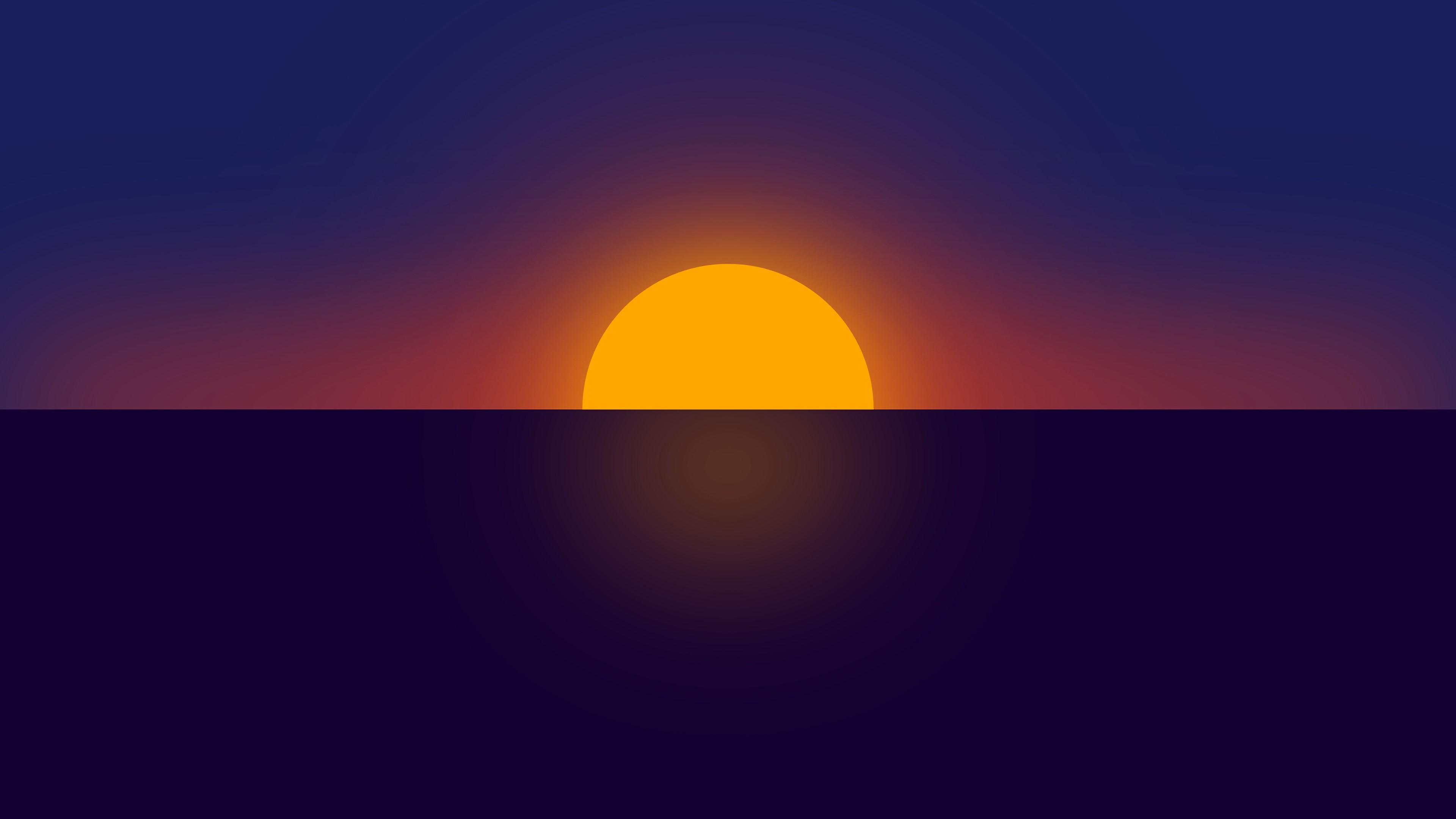 Minimalist Sunset Desktop Wallpapers - Top Free Minimalist Sunset ...