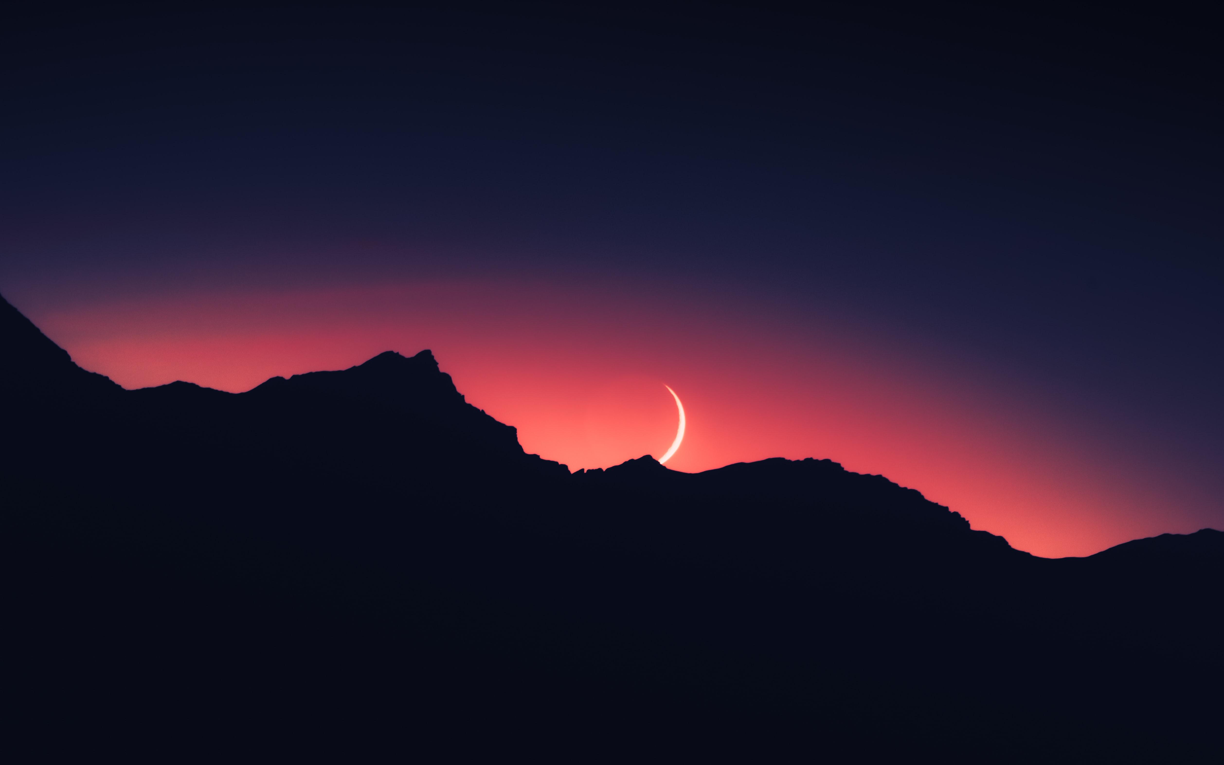 Moon Silhouette Wallpapers - Top Free Moon Silhouette Backgrounds - WallpaperAccess