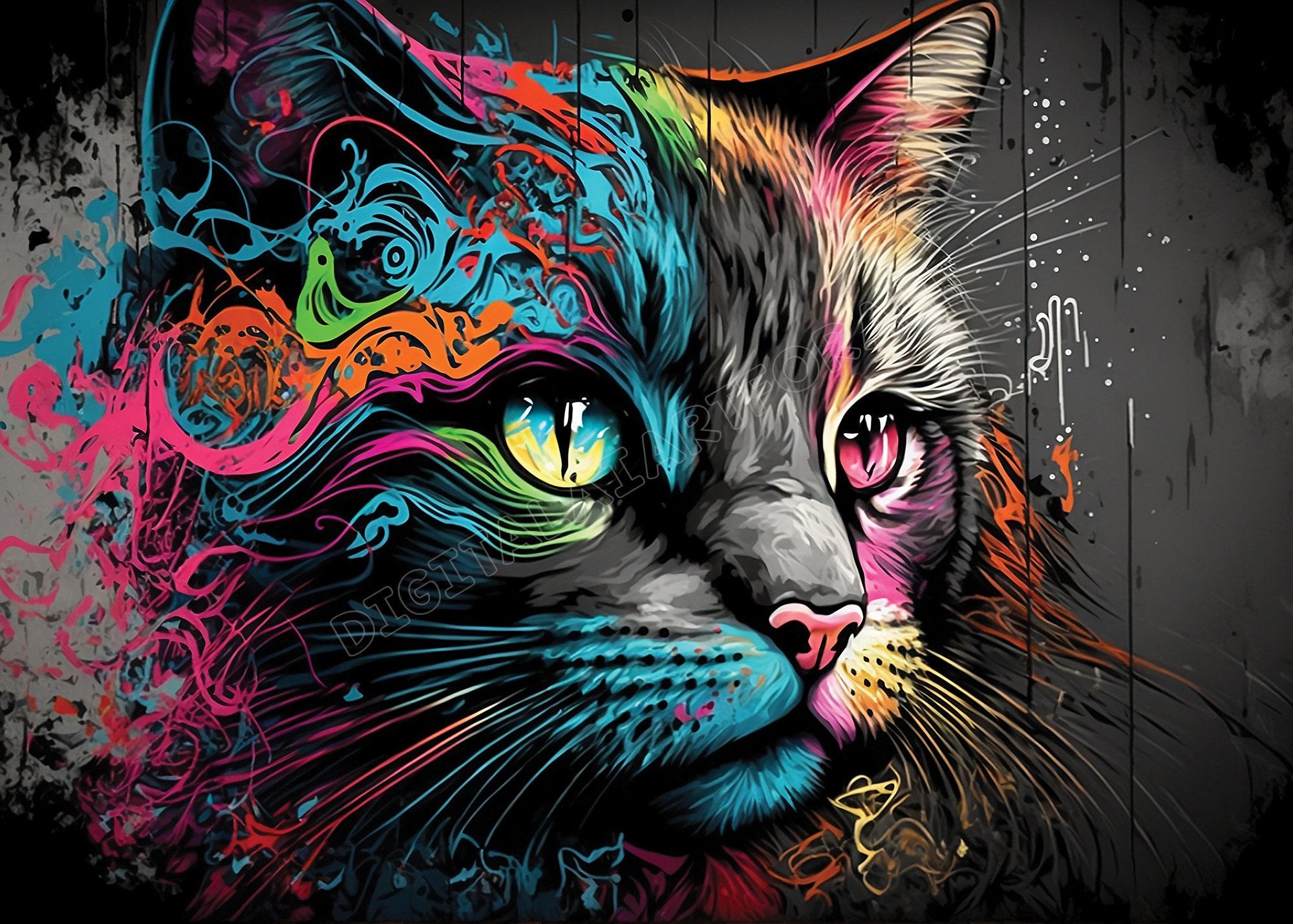 Psychedelic Cat Wallpapers - Top Free Psychedelic Cat Backgrounds ...