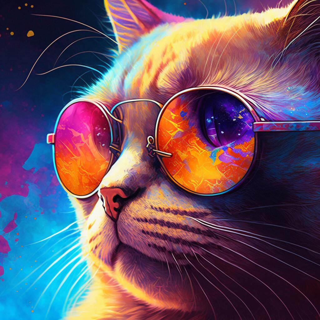 Psychedelic Cat Wallpapers - Top Free Psychedelic Cat Backgrounds ...