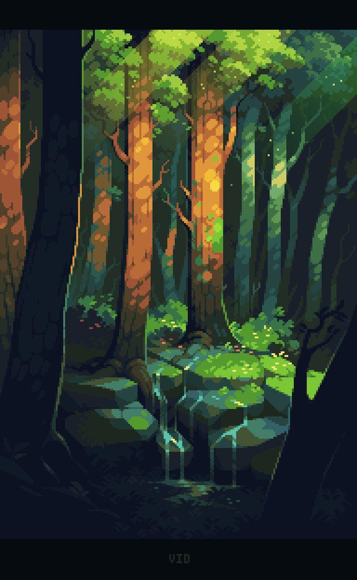 Forest Pixel Art Wallpapers - Top Free Forest Pixel Art Backgrounds ...