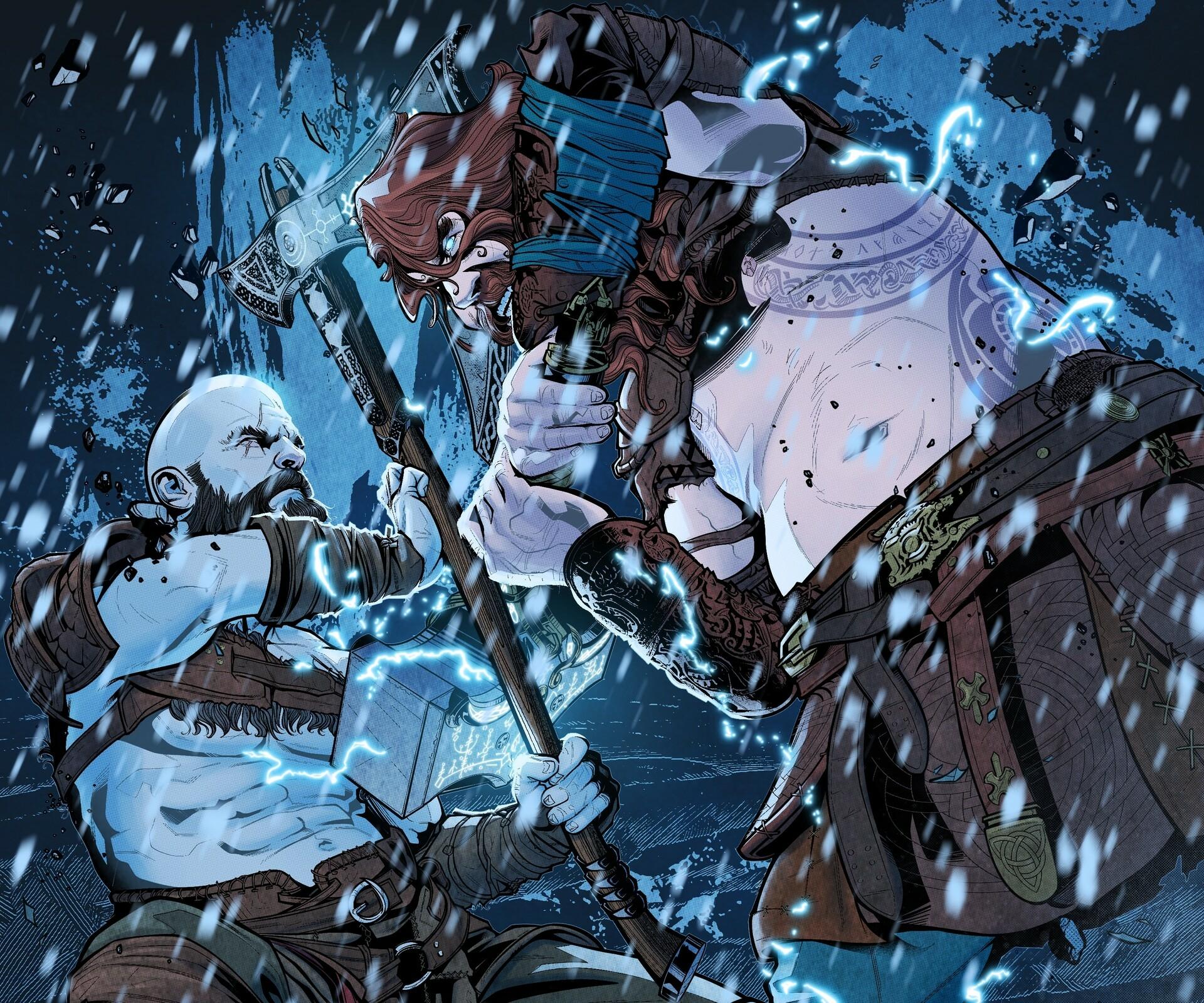 Kratos Vs Thor Wallpapers - Top Free Kratos Vs Thor Backgrounds - WallpaperAccess