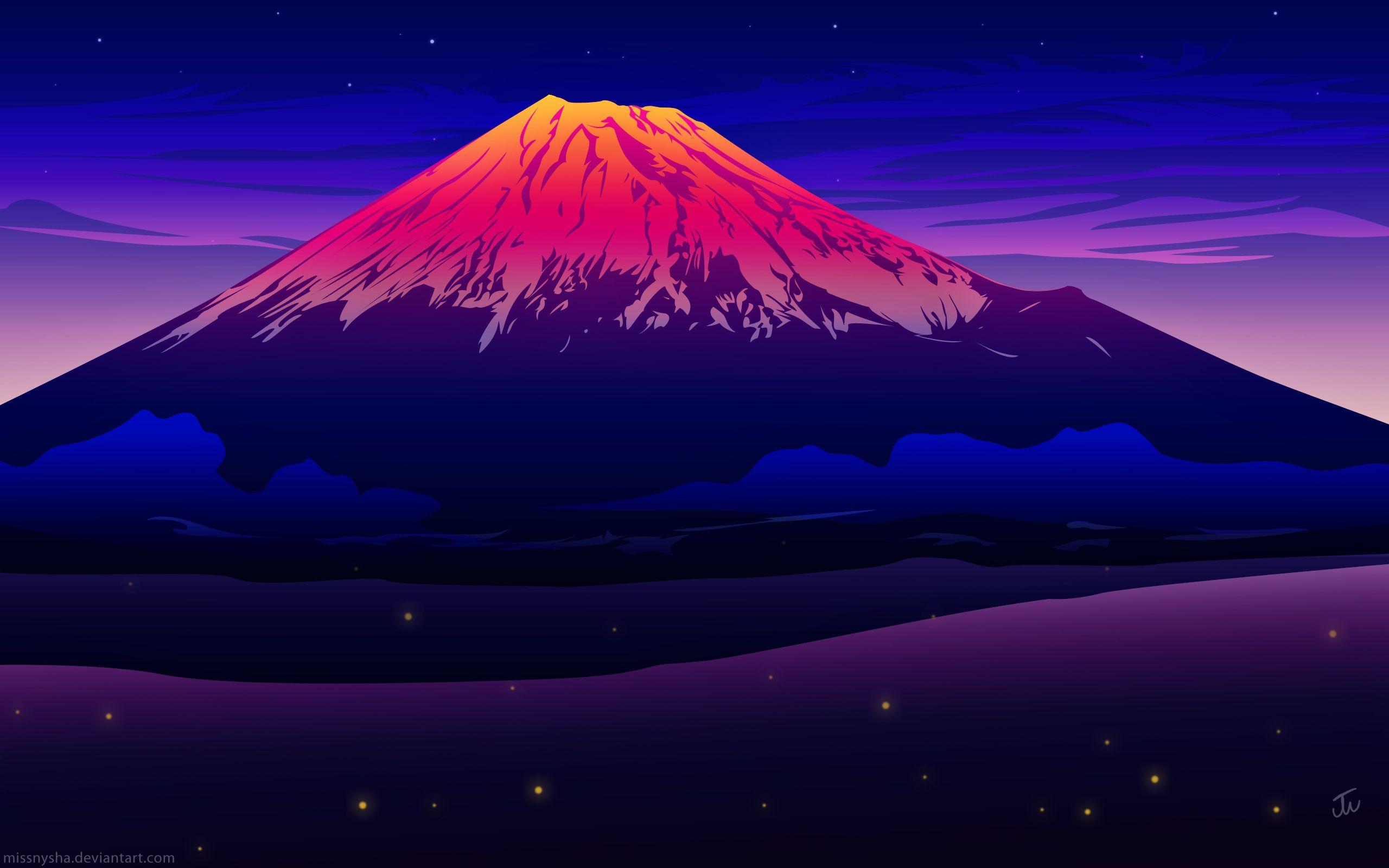 Mount Fuji Purple Wallpapers - Top Free Mount Fuji Purple Backgrounds ...