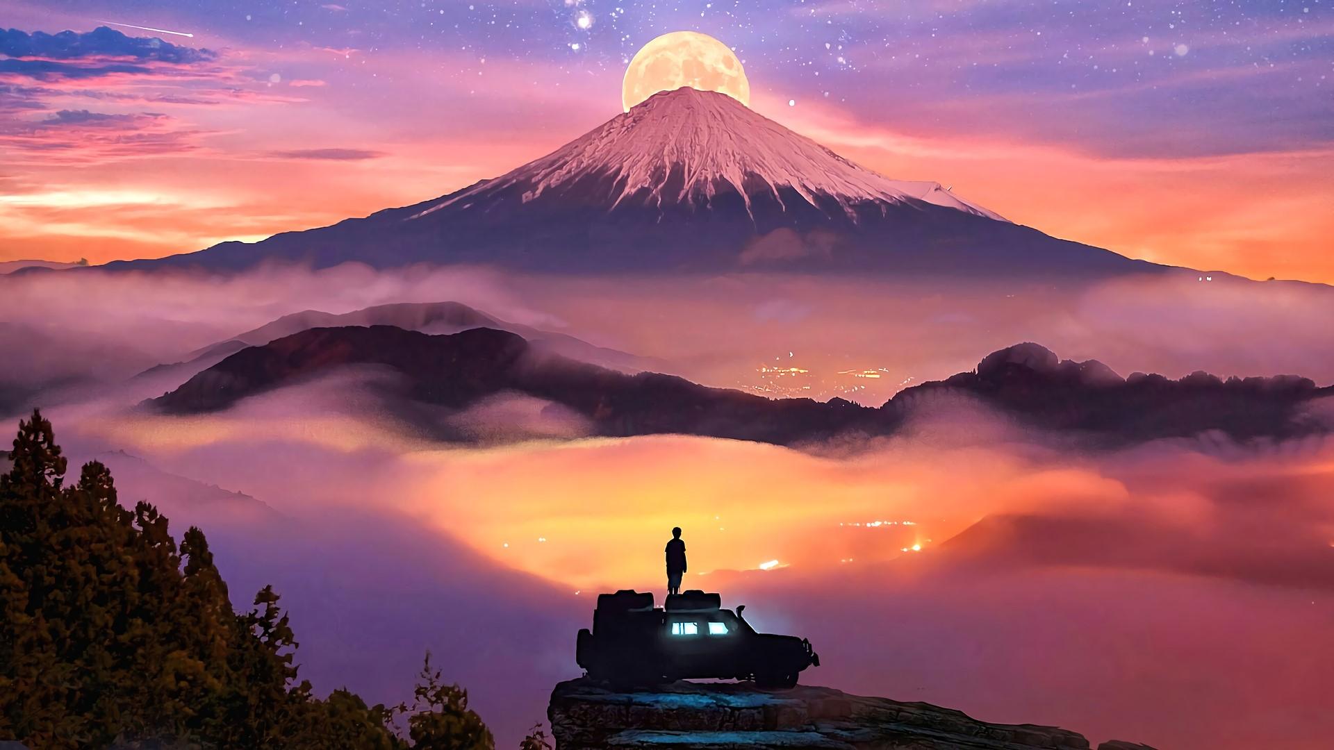Mount Fuji Purple Wallpapers - Top Free Mount Fuji Purple Backgrounds ...
