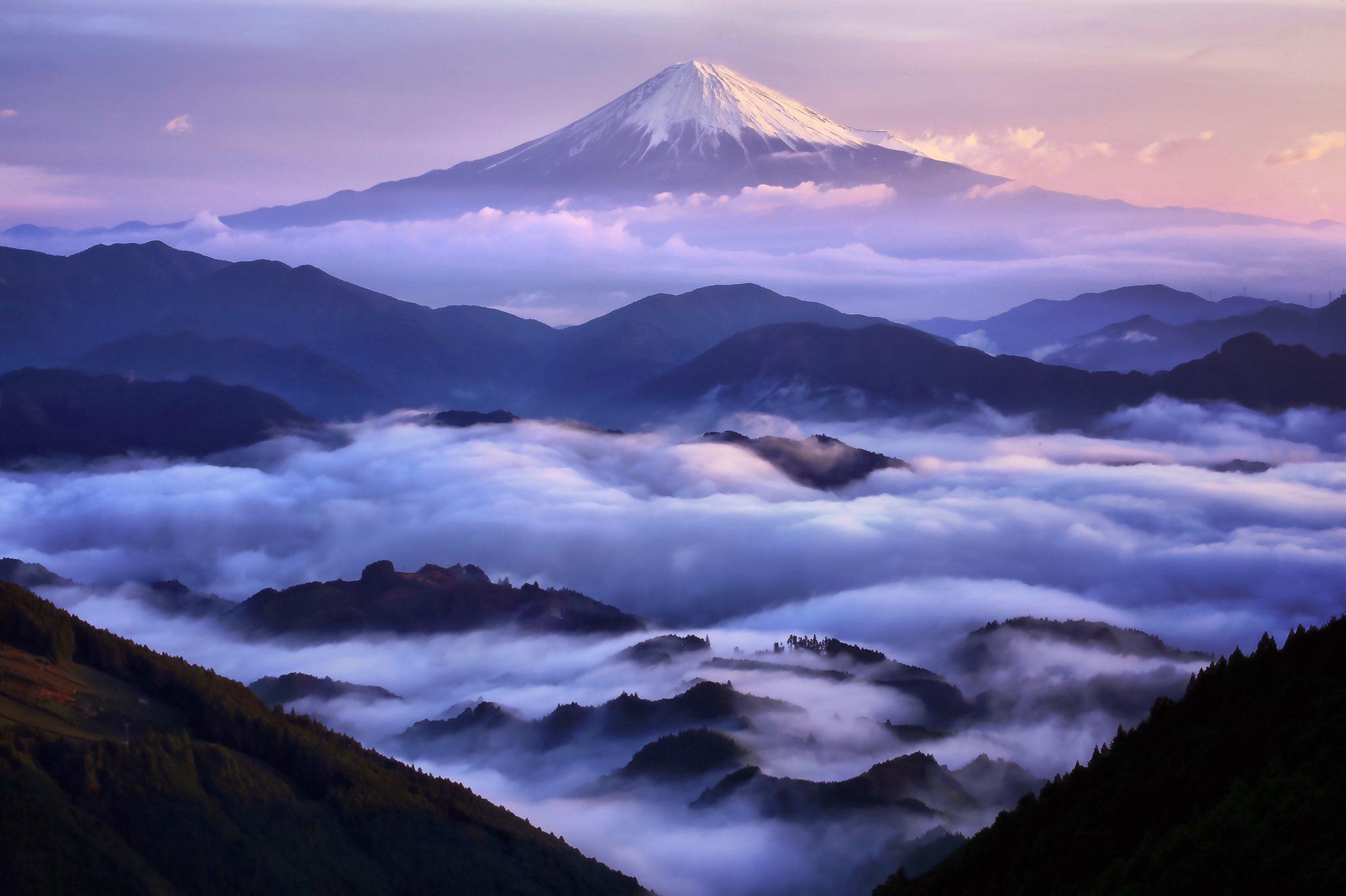 Mount Fuji Purple Wallpapers - Top Free Mount Fuji Purple Backgrounds ...