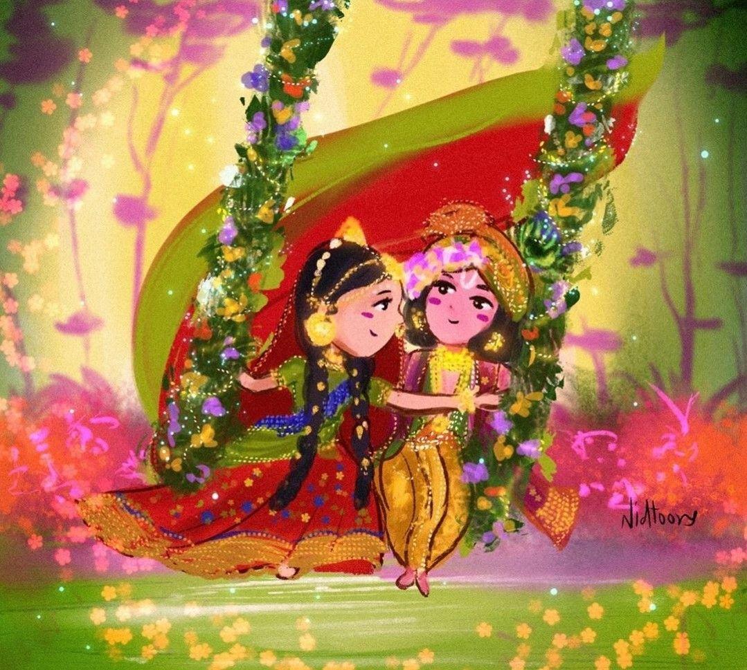 Little Krishna and Radha Wallpapers - Top Free Little Krishna and Radha ...