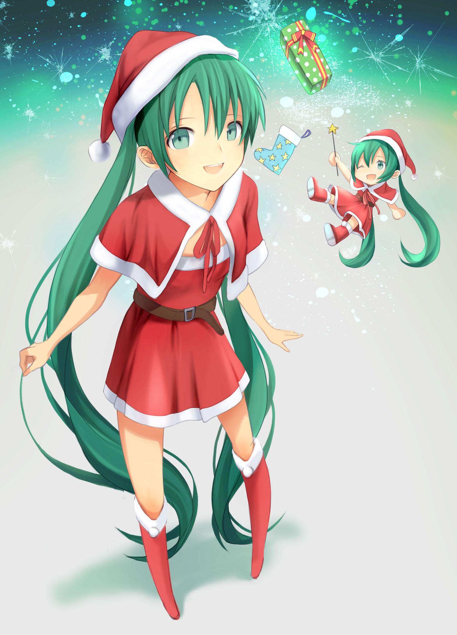 Miku Christmas Anime Wallpapers - Top Free Miku Christmas Anime ...