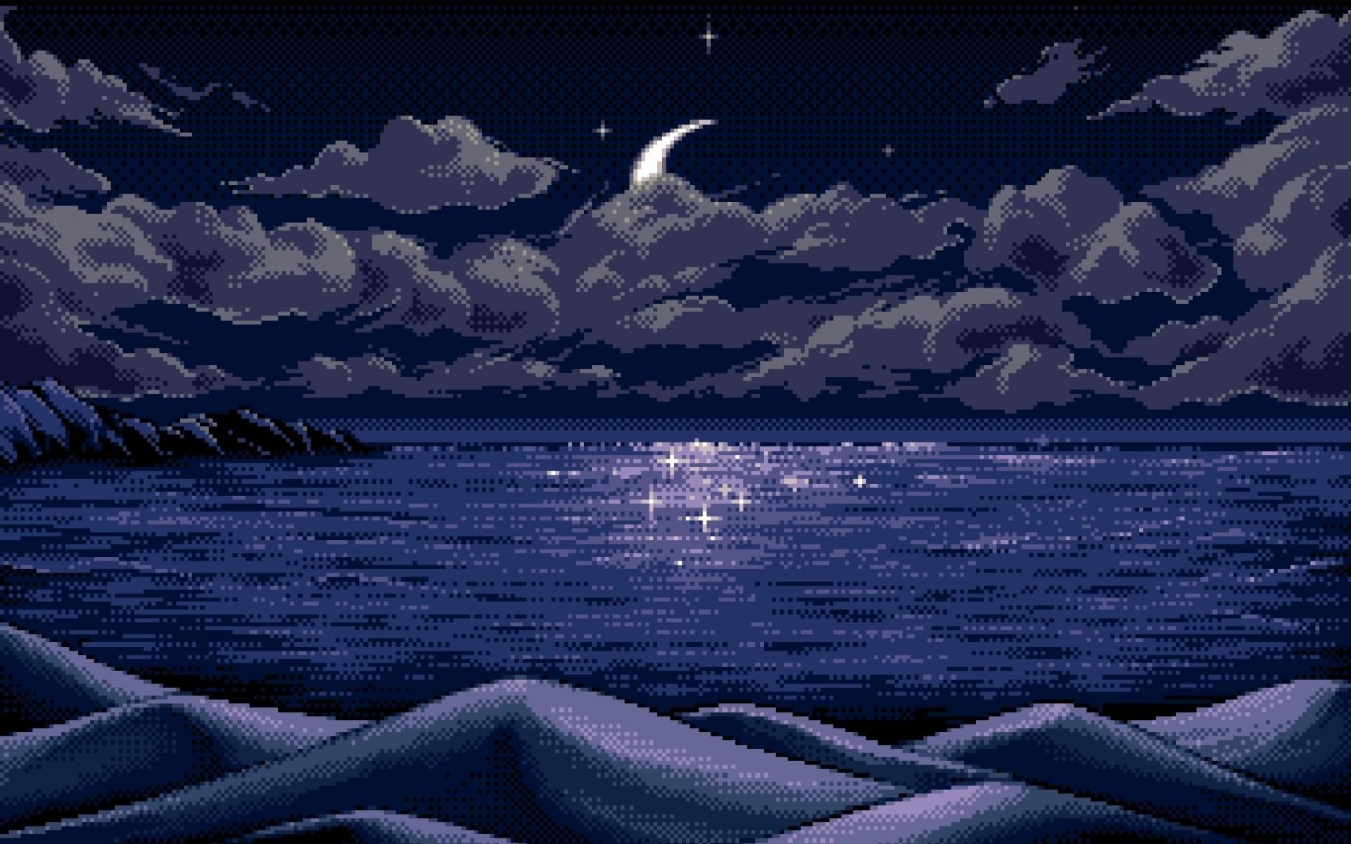 Pixel Moon Wallpapers - Top Free Pixel Moon Backgrounds - WallpaperAccess