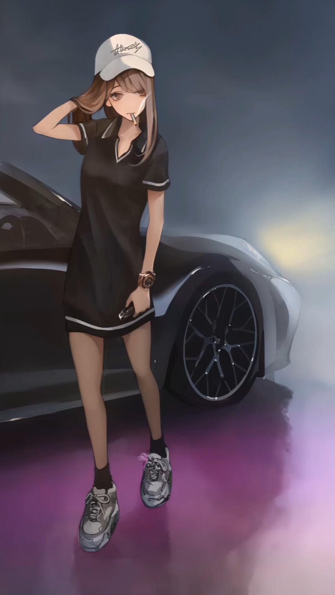 Anime Girl With Car Wallpapers - Top Free Anime Girl With Car ...