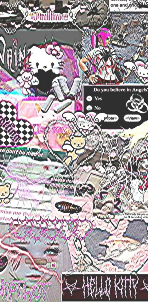 Goth Hello Kitty Wallpapers - Top Free Goth Hello Kitty Backgrounds ...