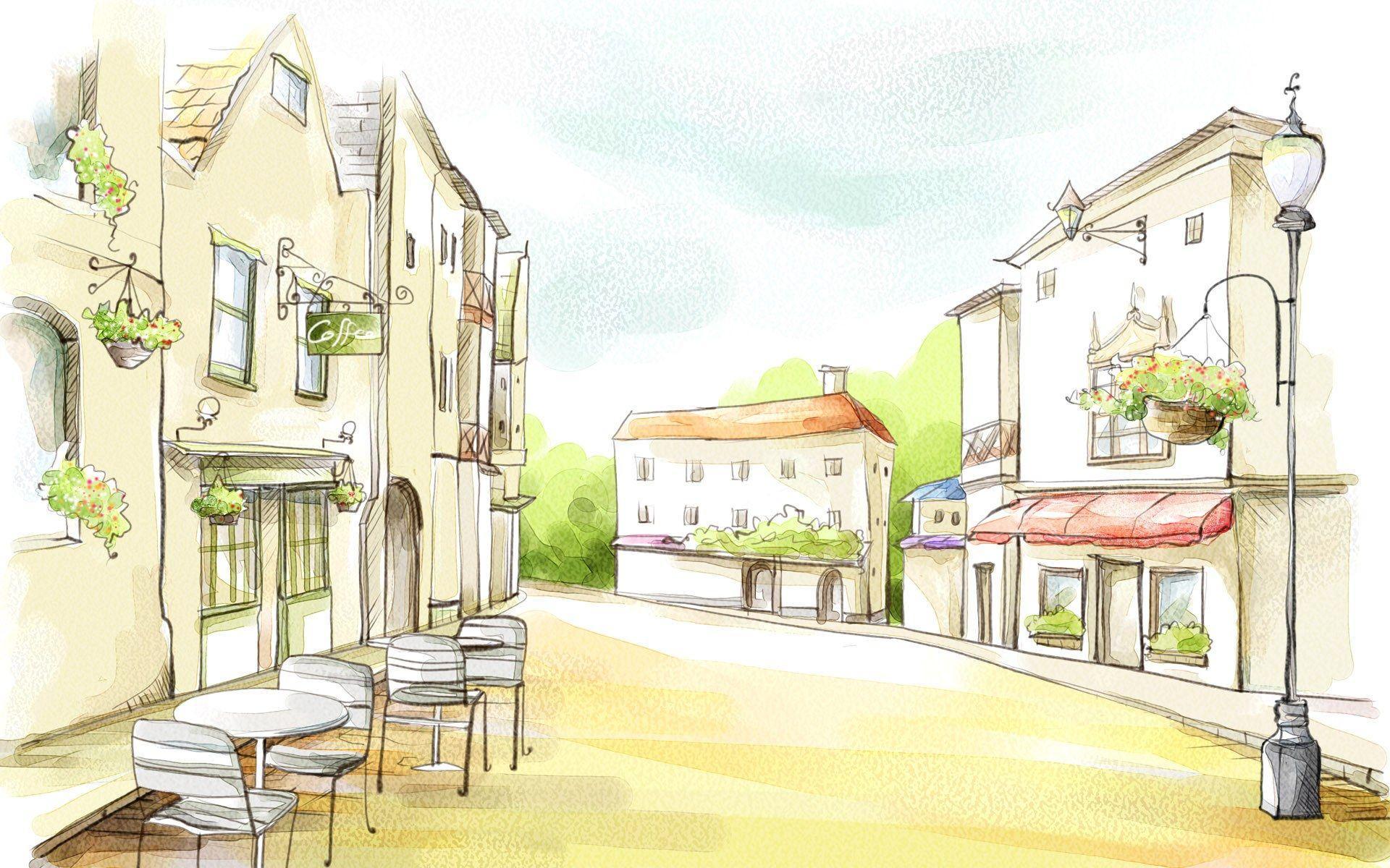 Building Sketch Wallpapers - Top Free Building Sketch Backgrounds ...