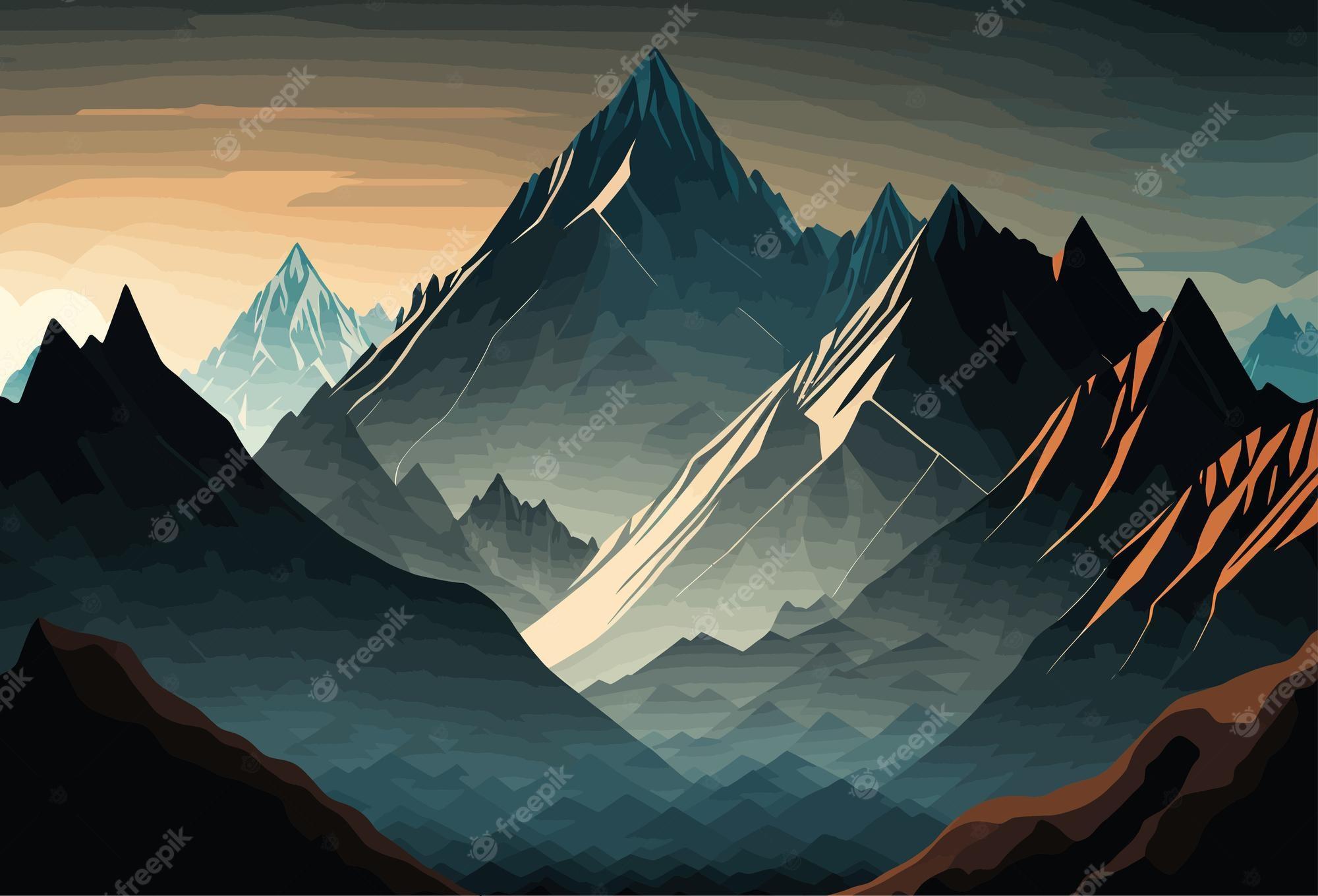 Mountain Vector Wallpapers - Top Free Mountain Vector Backgrounds ...