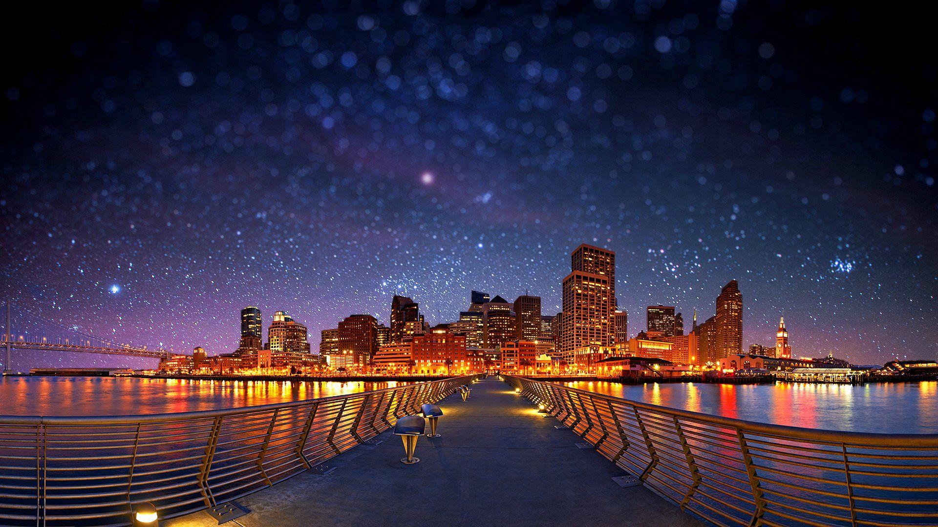 City Night Sky Wallpapers - Top Free City Night Sky Backgrounds ...