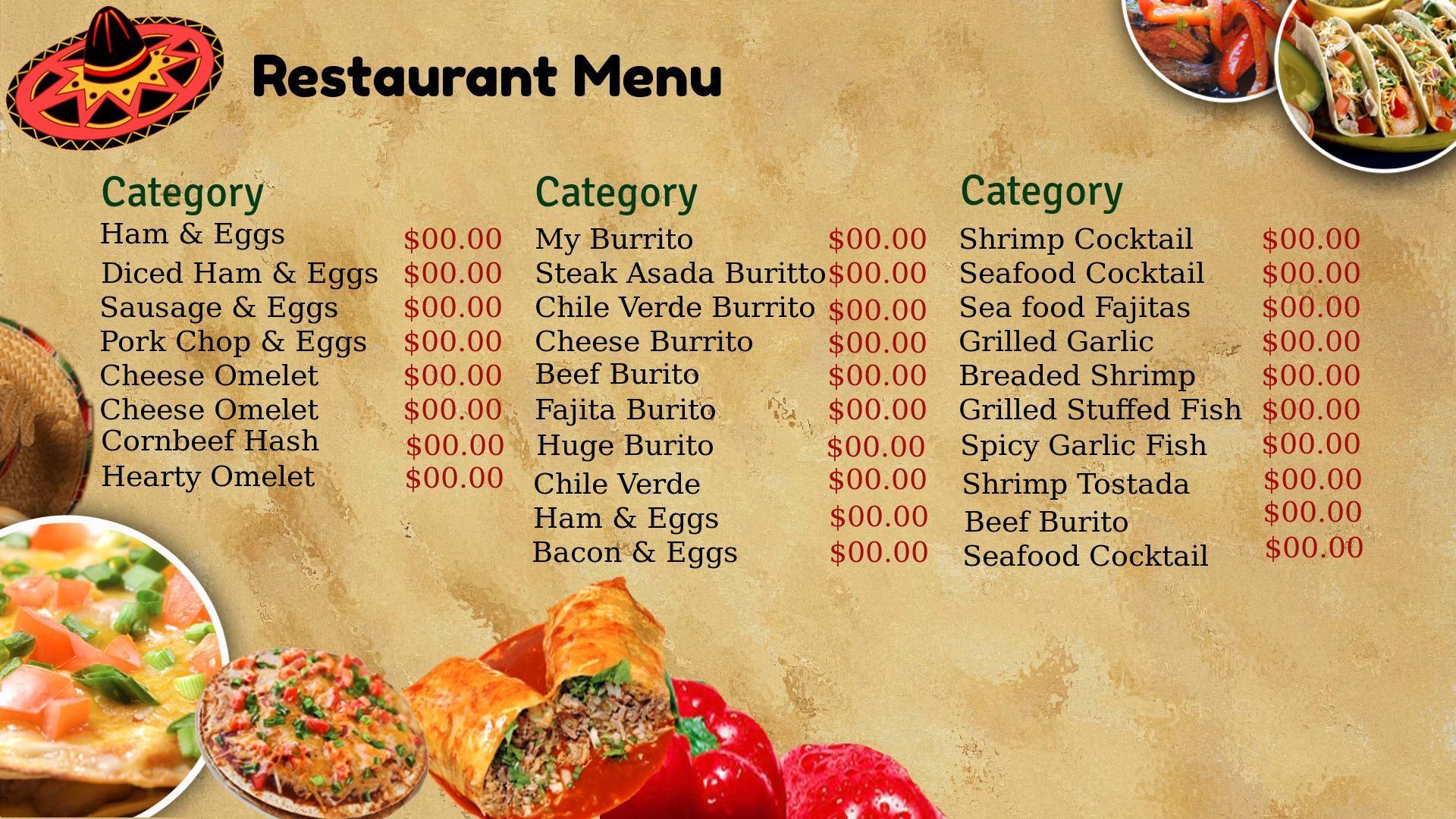 Food Menu Wallpapers - Top Free Food Menu Backgrounds - WallpaperAccess