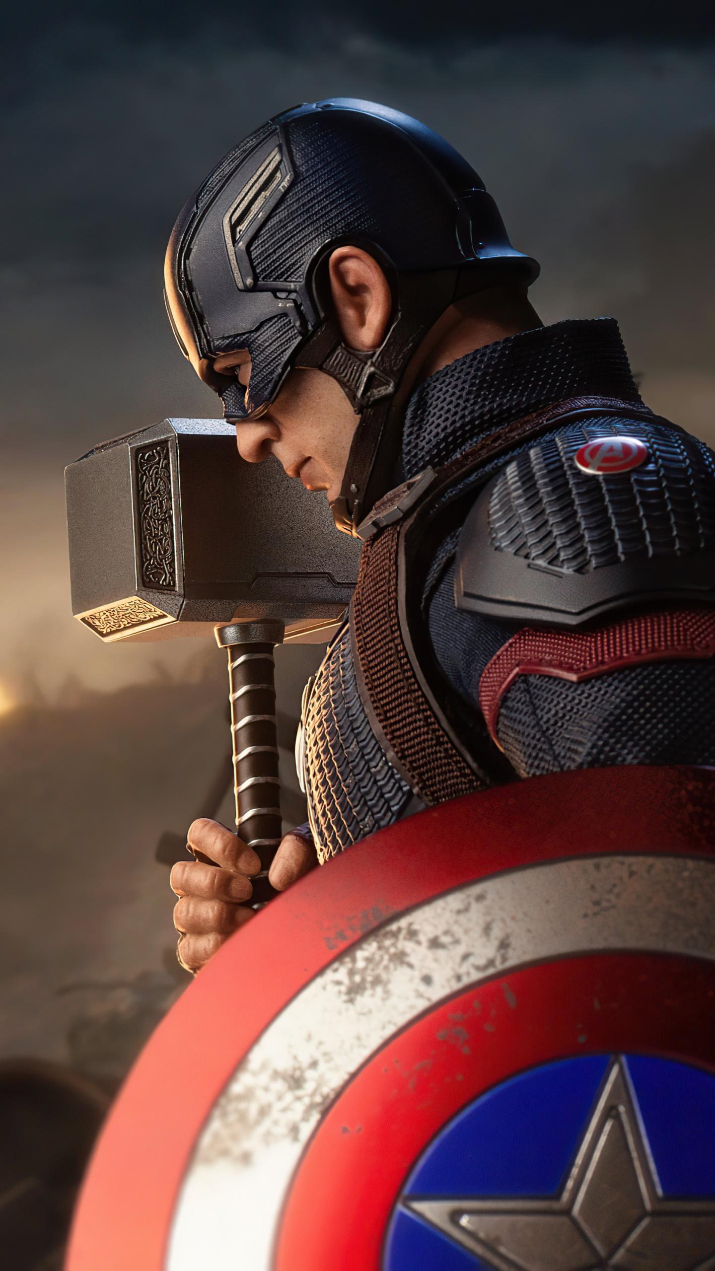 Captain America With Mjolnir Wallpapers - Top Free Captain America With Mjolnir Backgrounds ...