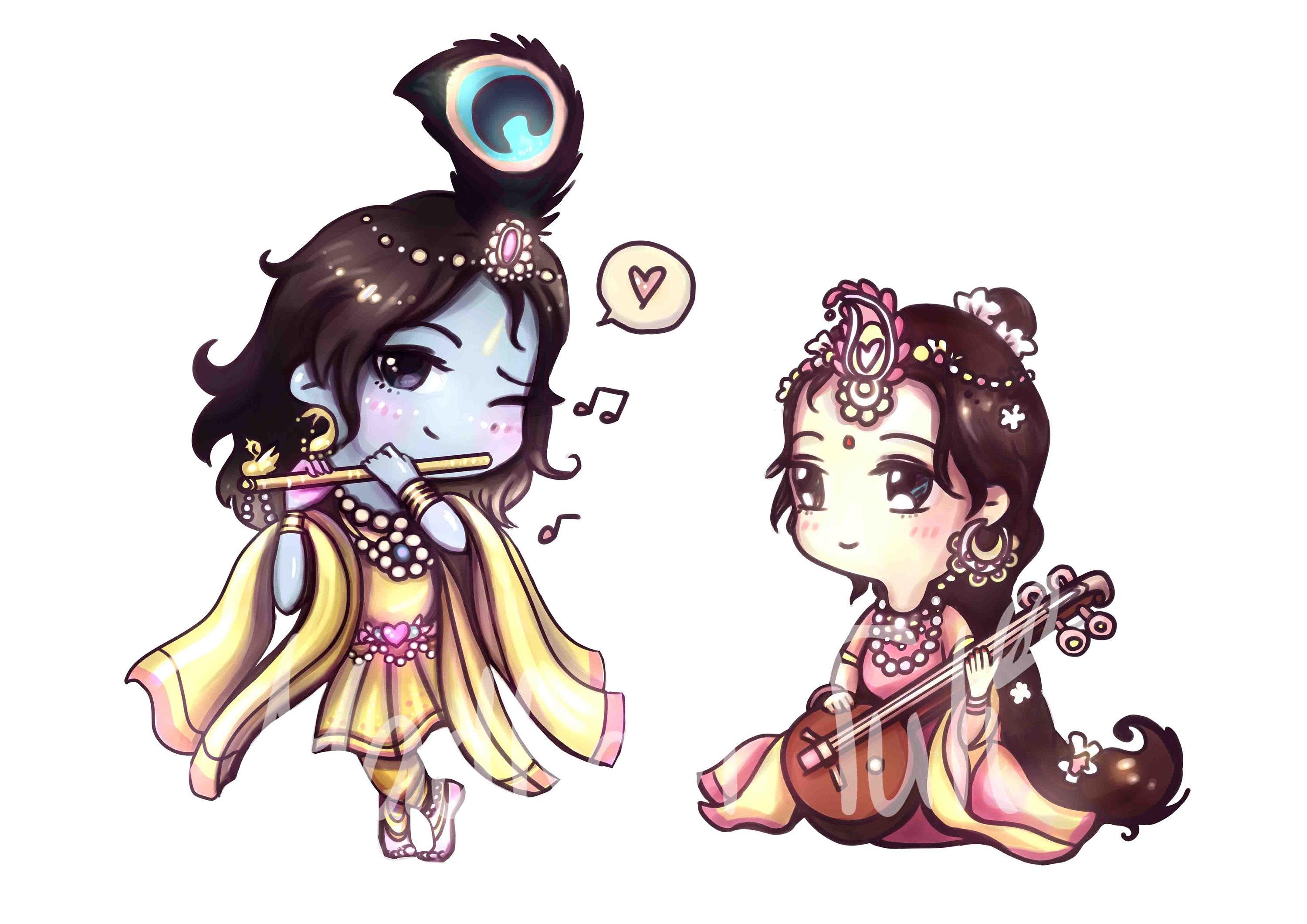 Radha Krishna Cartoon Wallpapers - Top Free Radha Krishna Cartoon ...