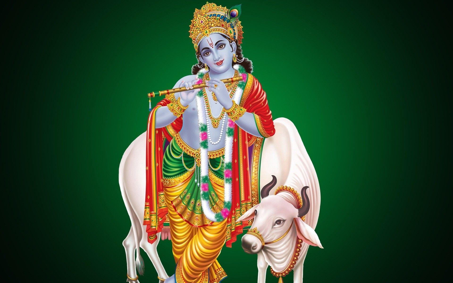 Krishna With Cow Wallpapers - Top Free Krishna With Cow Backgrounds ...
